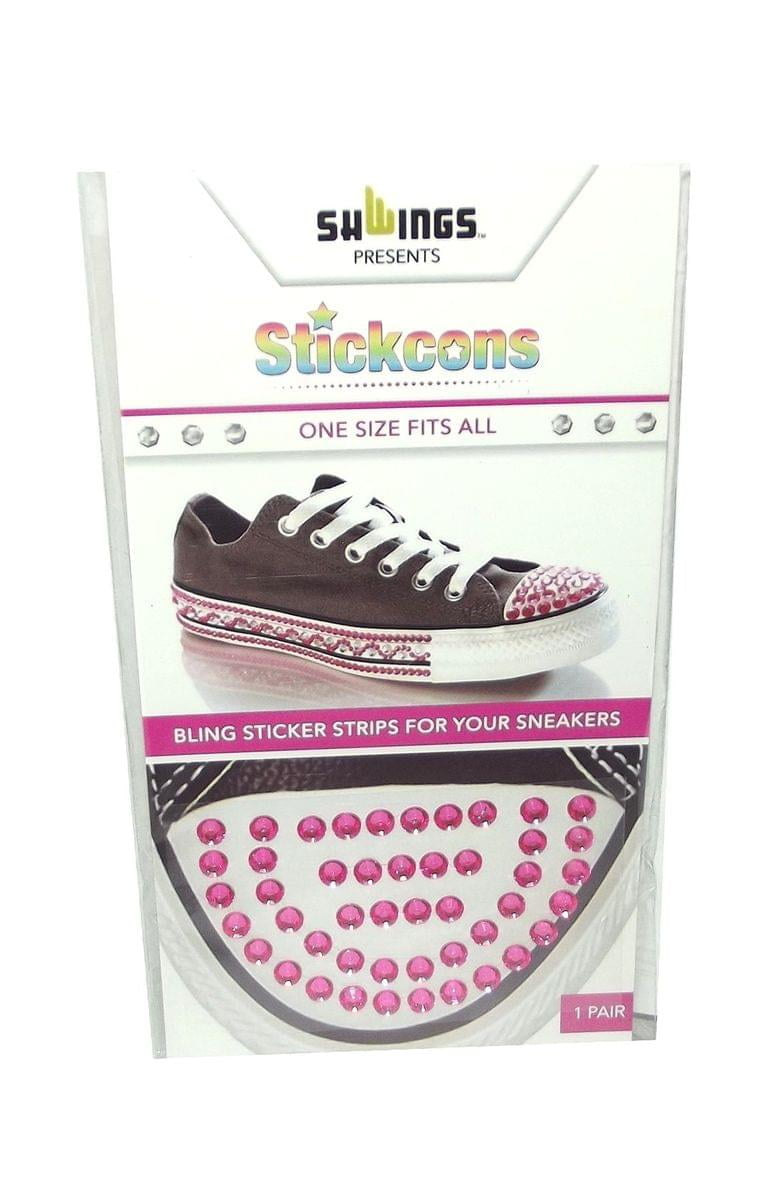 Shwings Stickcons Pink Bling Stickers For Sneakers - Walmart.com