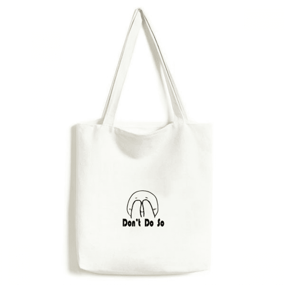 Shy Facepalm Black Cute Chat Happy Tote Canvas Bag Shopping Satchel ...