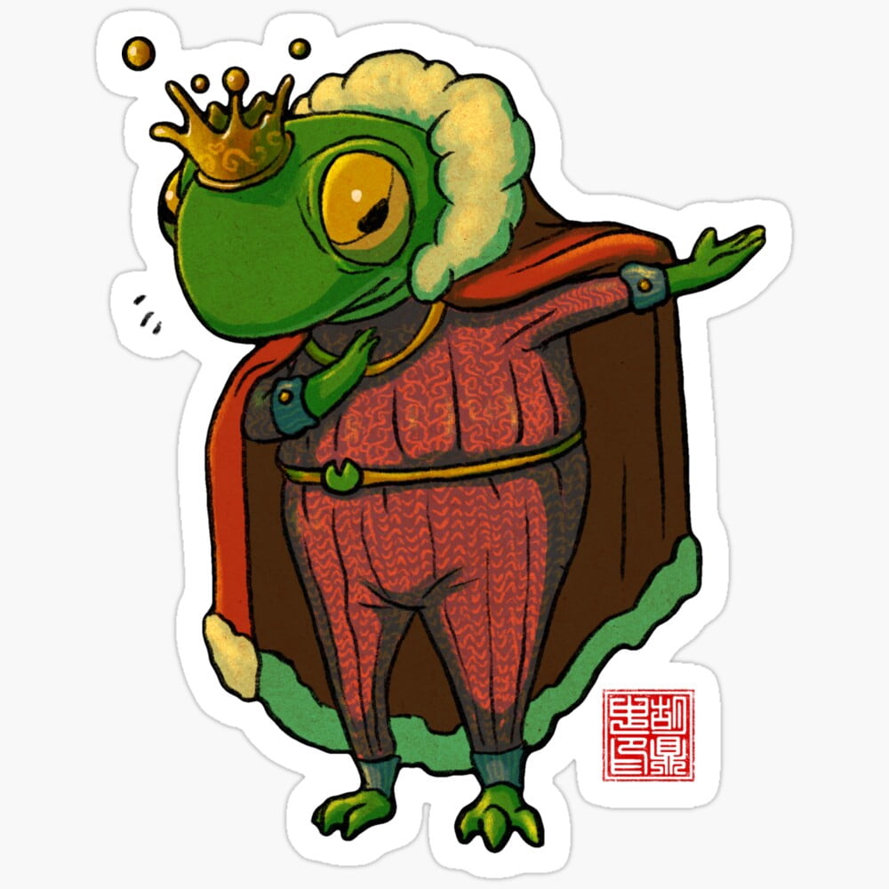 Shy Frog Prince Stickerphone Decal Water Bottle Stickers, Vinyl ...