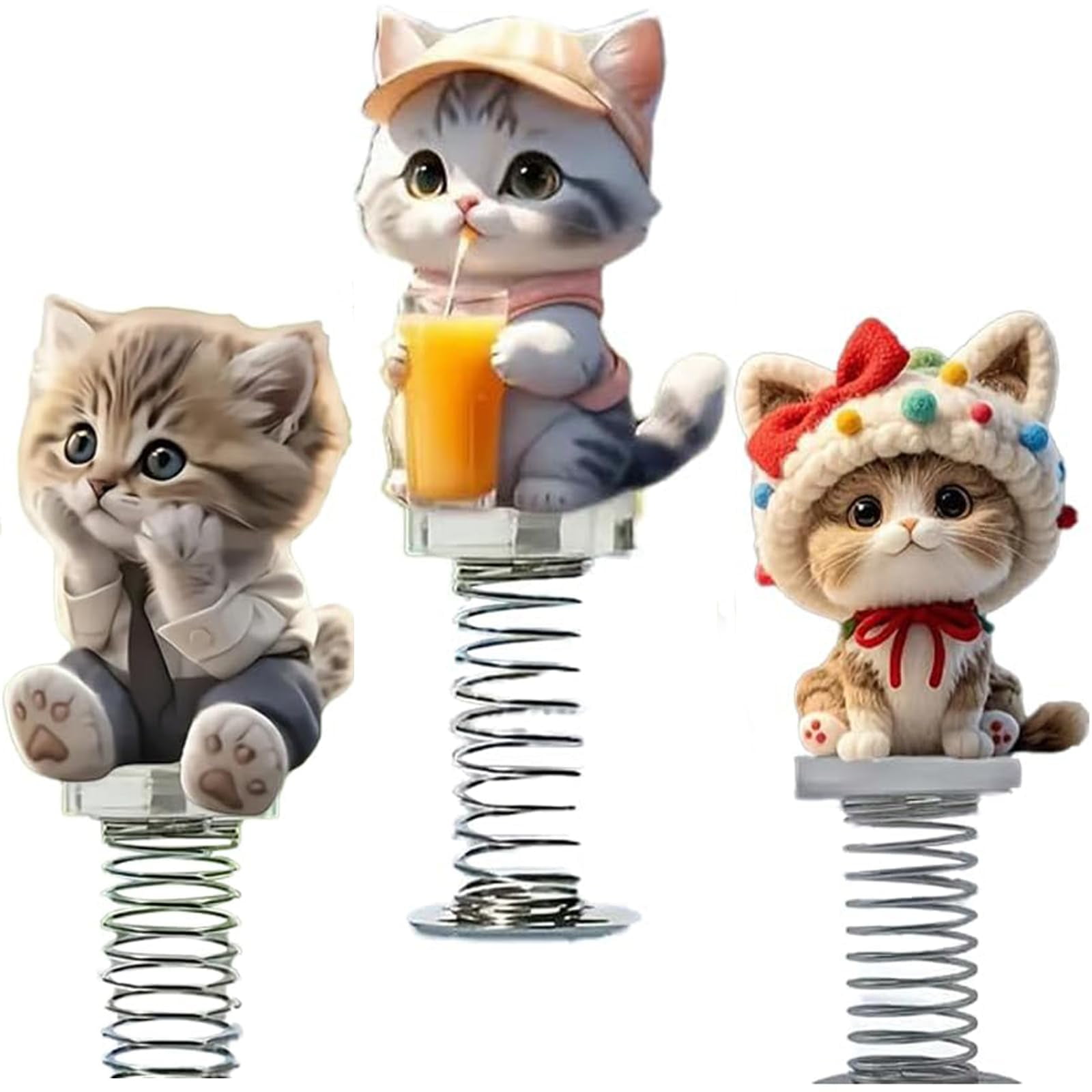 Shy Kitty Bobble, Cute 2D Acrylic Cat Bobbleheads, Fun Bouncing Shaking ...