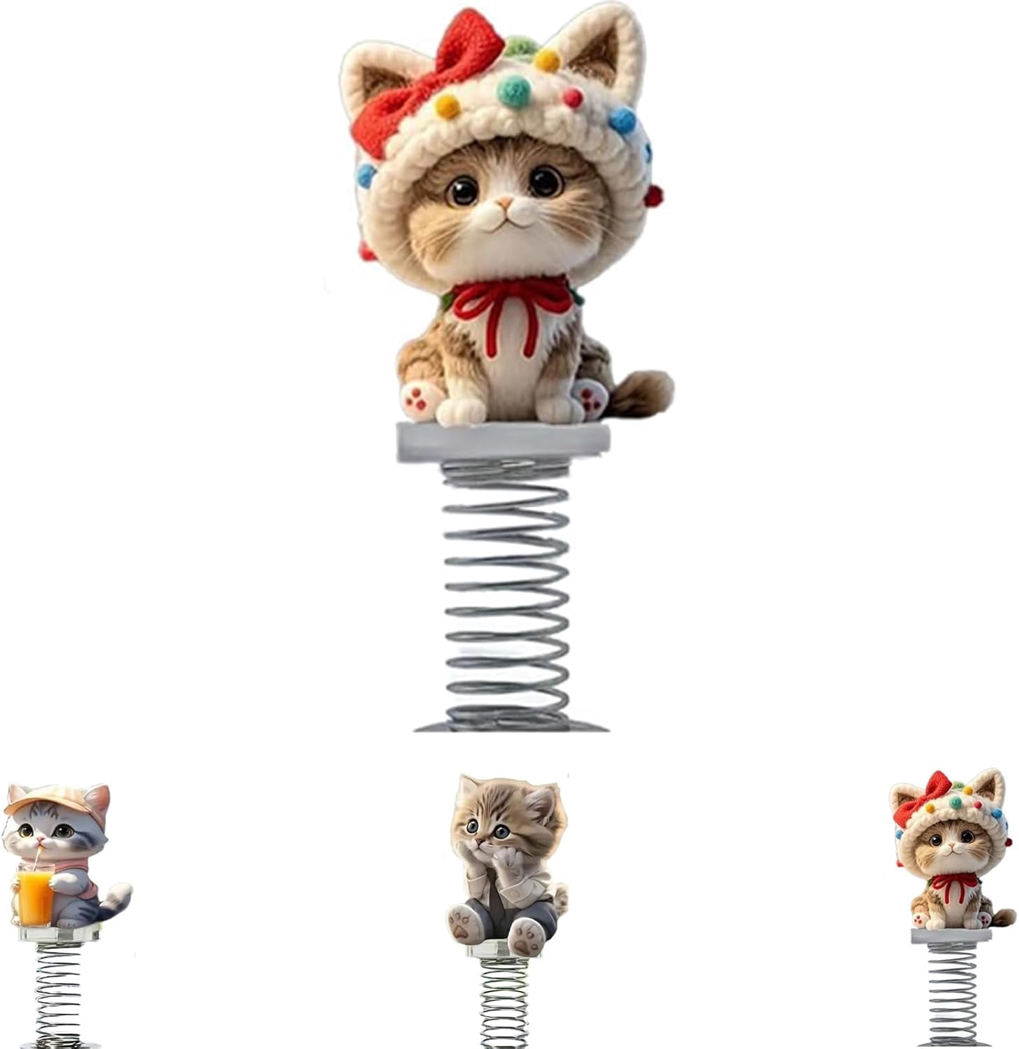 Shy Kitty Bobble, Cute 2D Acrylic Cat Bobbleheads,Funny Cat Ornaments ...