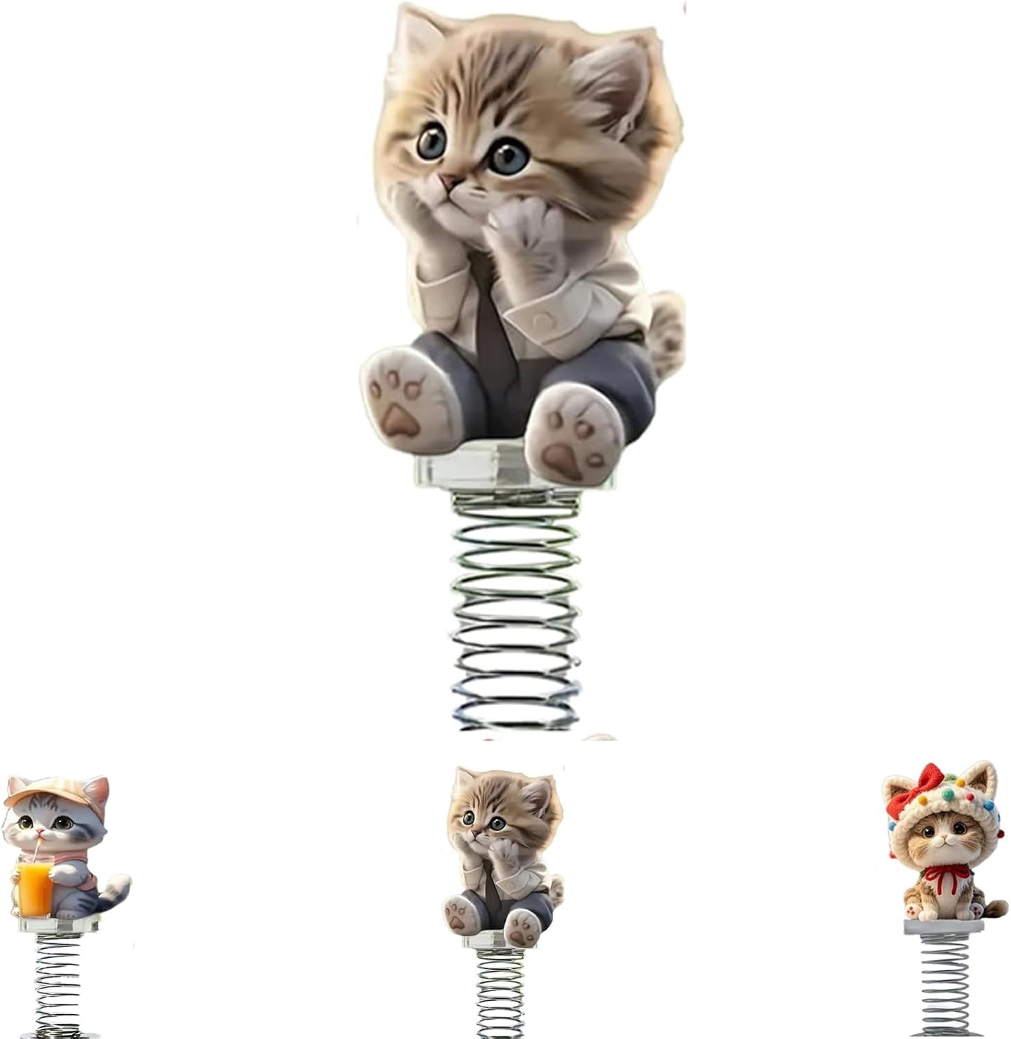 Shy Kitty Bobble, Cute 2D Acrylic Cat Bobbleheads,Funny Cat Ornaments ...