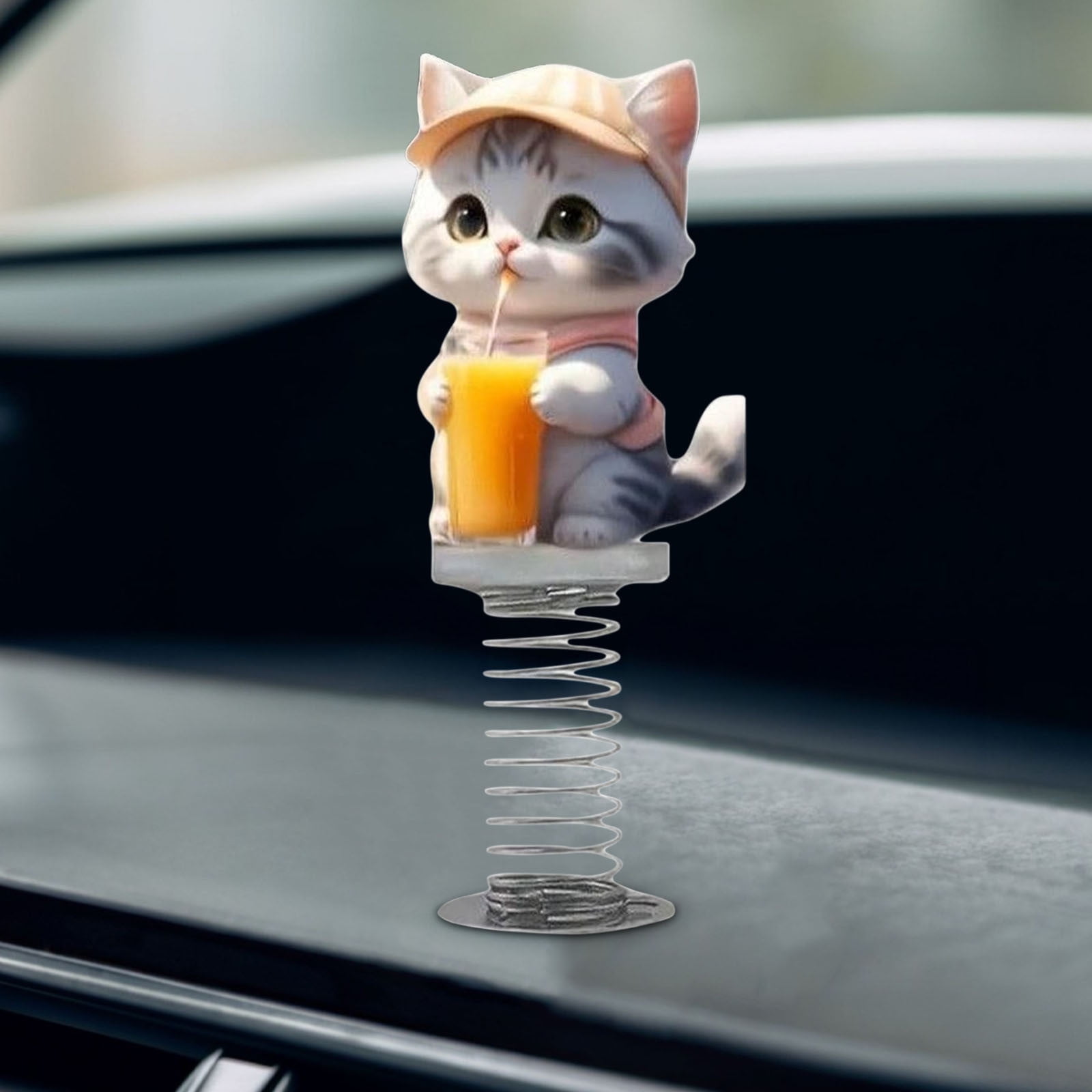 Shy Kitty Bobble,Cute 2D Acrylic Cat Bobbleheads, Miniature Cat ...