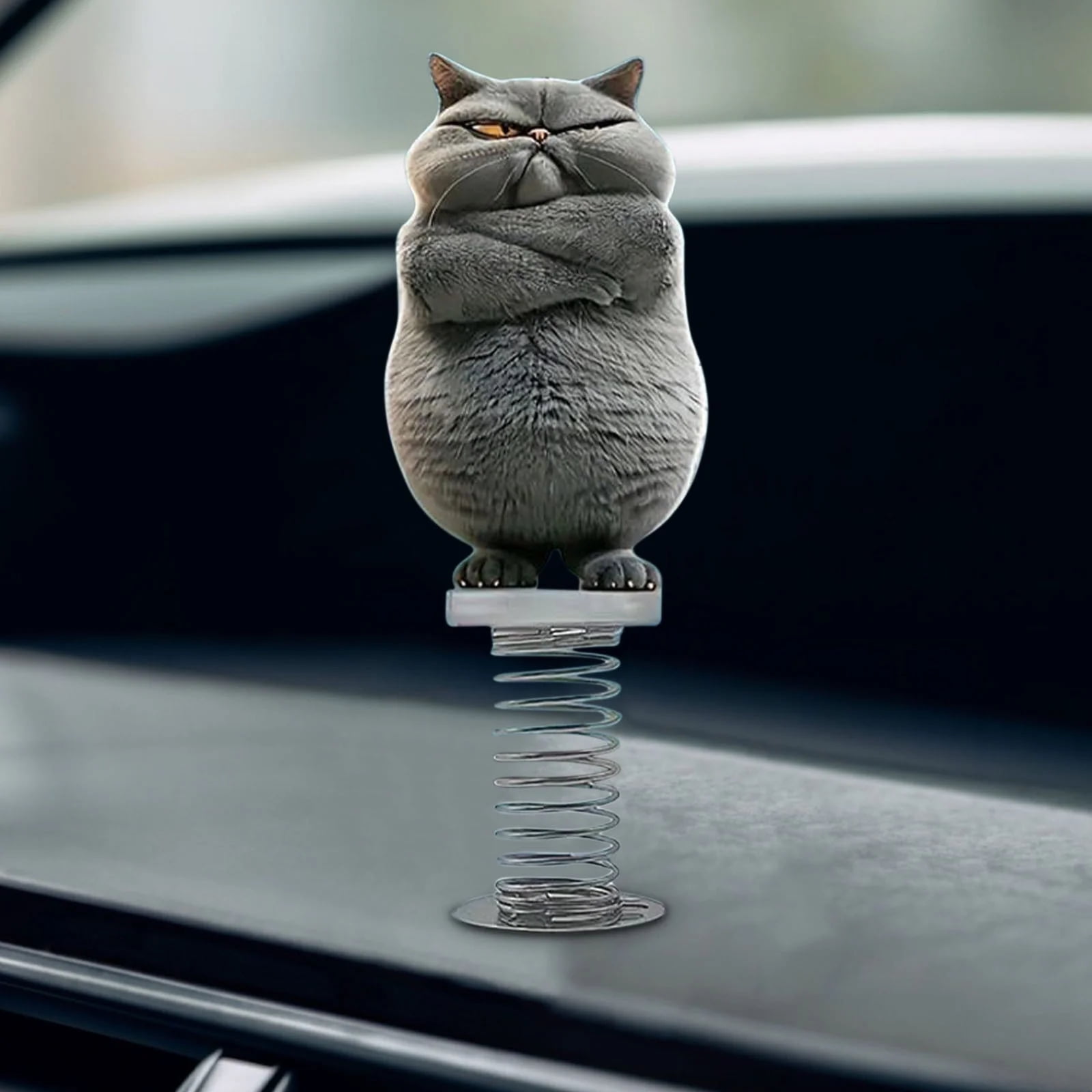 Shy Kitty Bobble,Cute 2D Acrylic Cat Bobbleheads,Shaking Cat Decor for ...