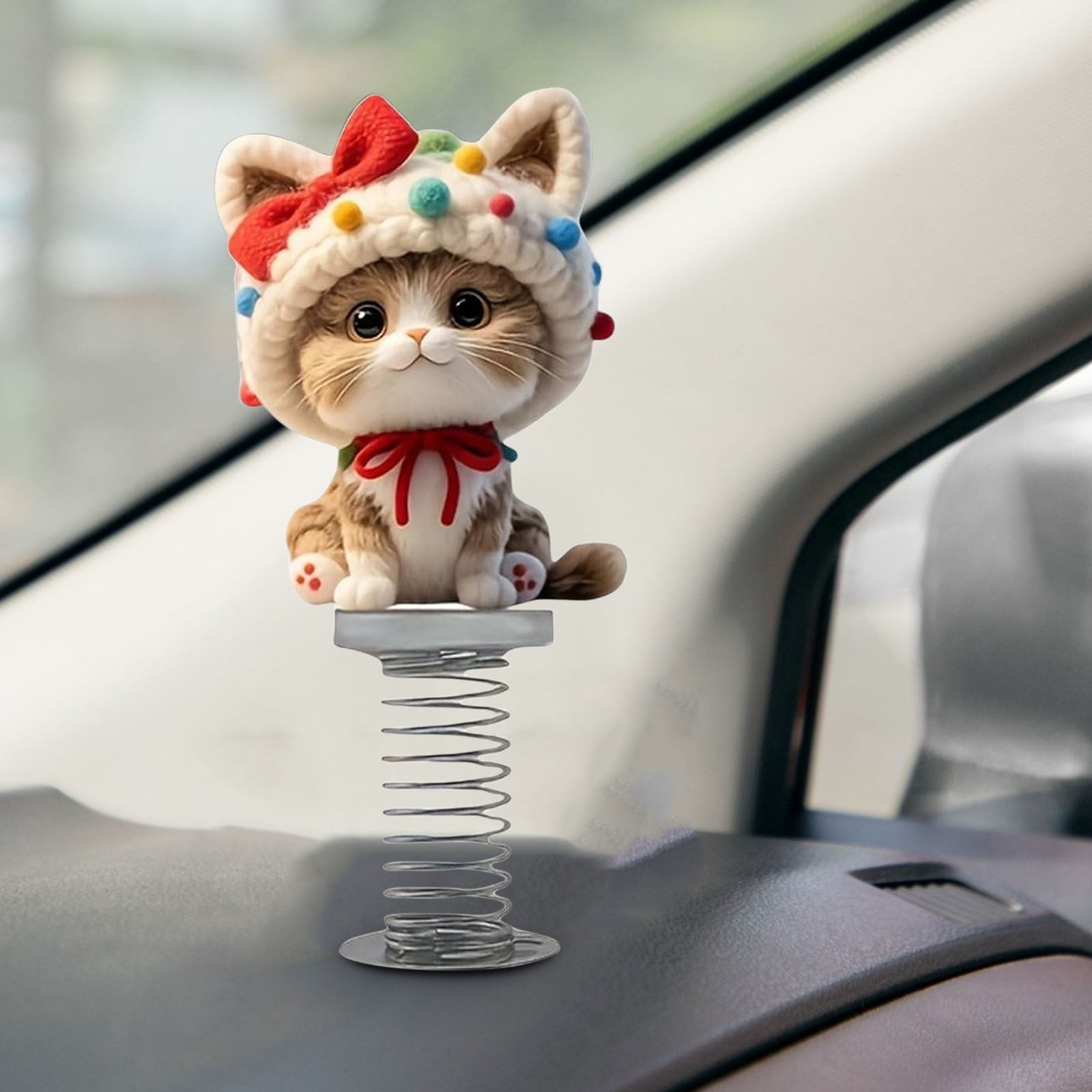 Shy Kitty Bobble,Cute 2D Acrylic Cat Bobbleheads,Shaking Cat Decor for car Dashboard,Fun ...