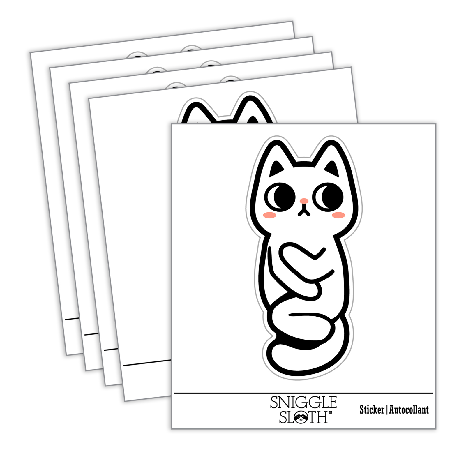 Shy Pocket Cat Hiding Car Window Bumper Water Bottle Phone Tablet ...