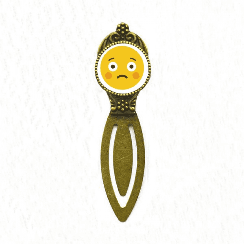 Shy Yellow Cute Online Face Cartoon Bookmark Retro Office Label Page ...