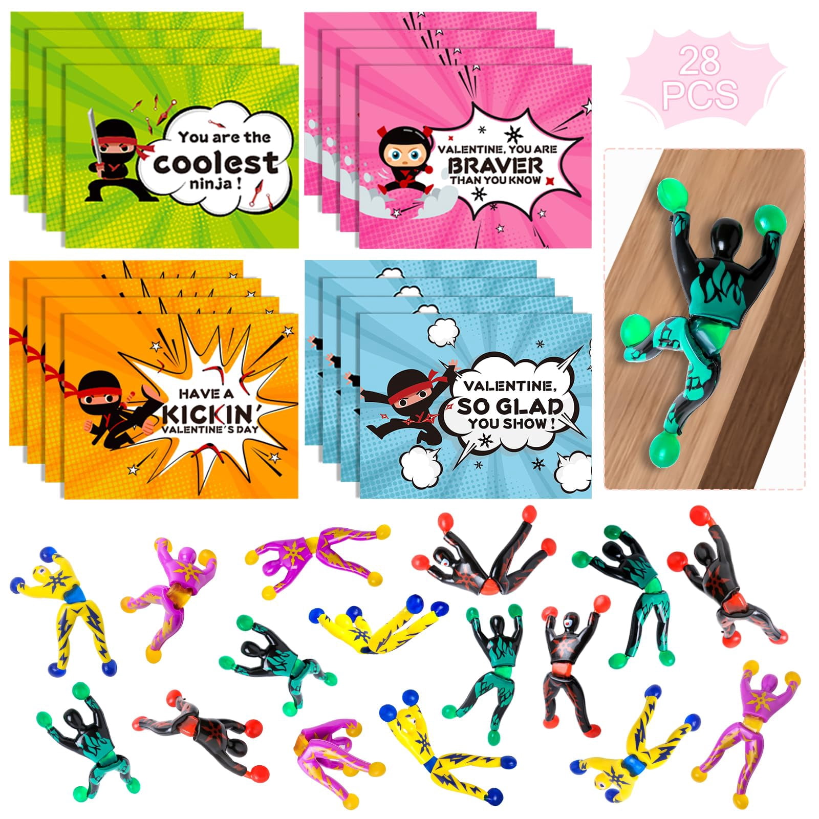 ShyLizard 28Pack Kids Valentines Day Cards for Classroom Valentines ...