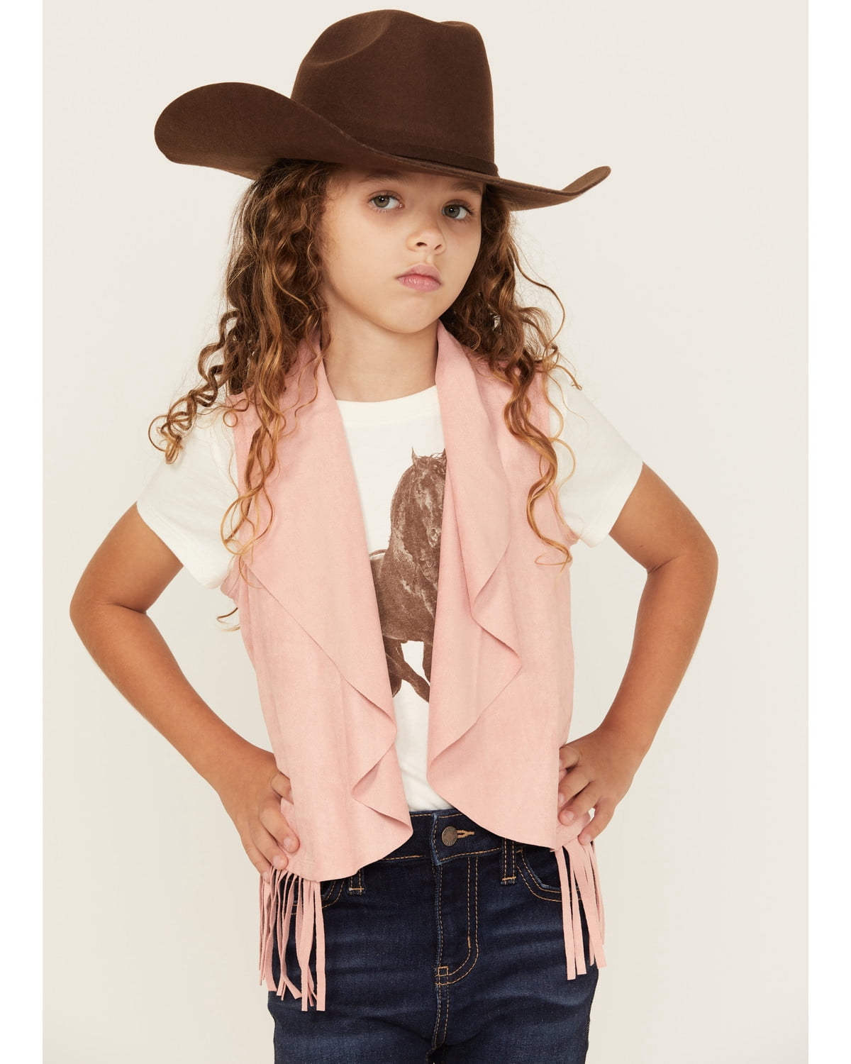 Shyanne Girls' Cascade Fringe Vest - SGSP25V2-LTPK Medium US - Walmart.com