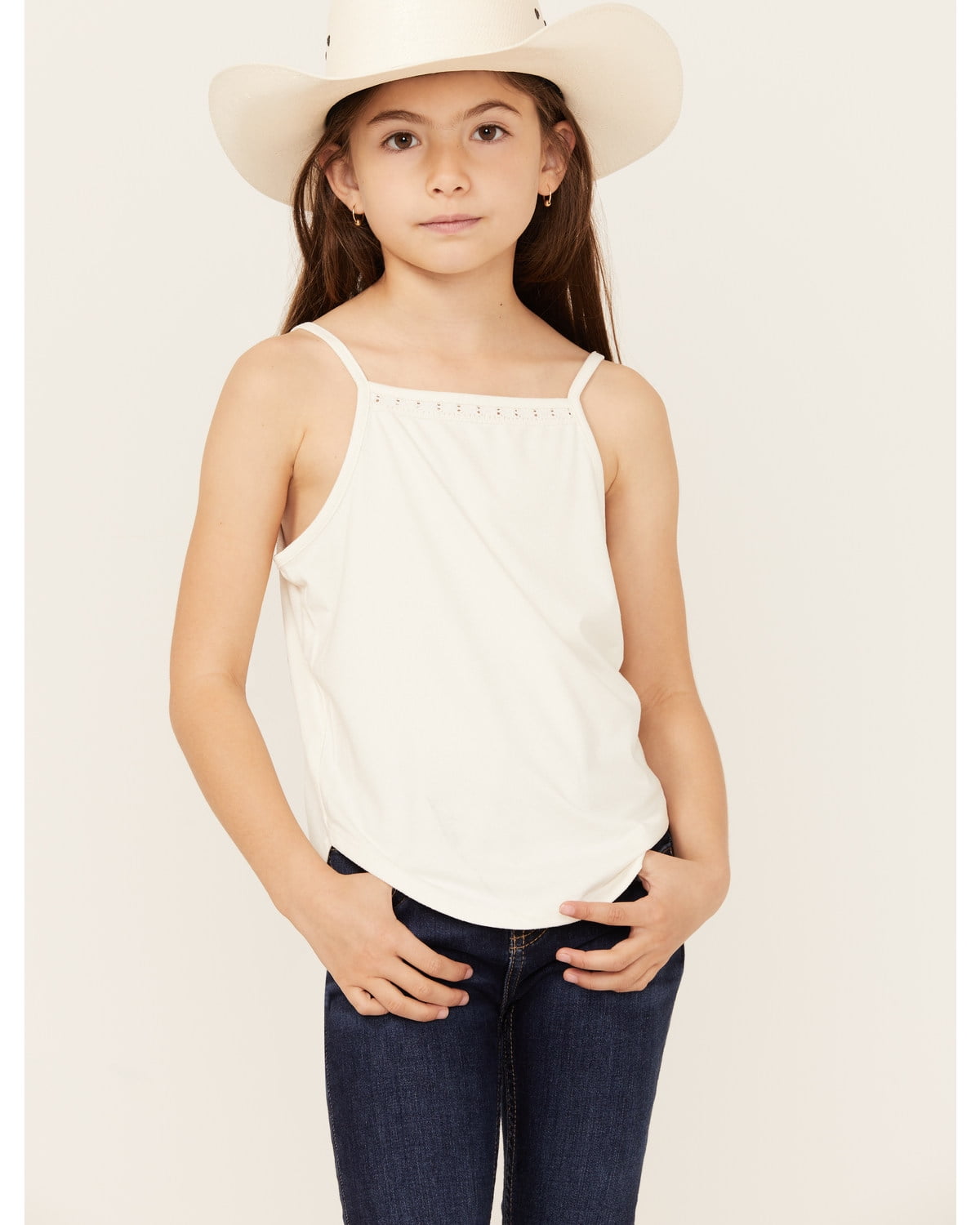 Shyanne Girls' Crochet Lace Trim Tank - SGSU24K37-IV X- US - Walmart.com