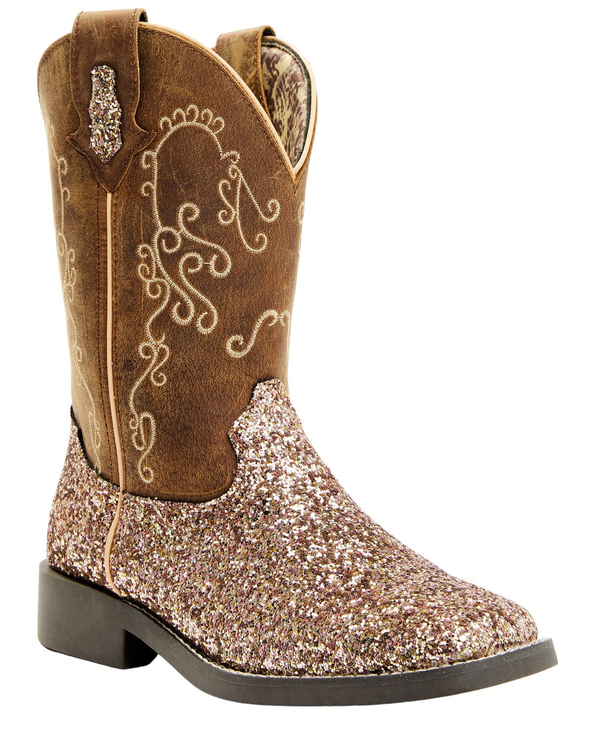 Shyanne Girls' Sparkle Plenty Boot Broad Square Toe Pink 4 D - Walmart.com