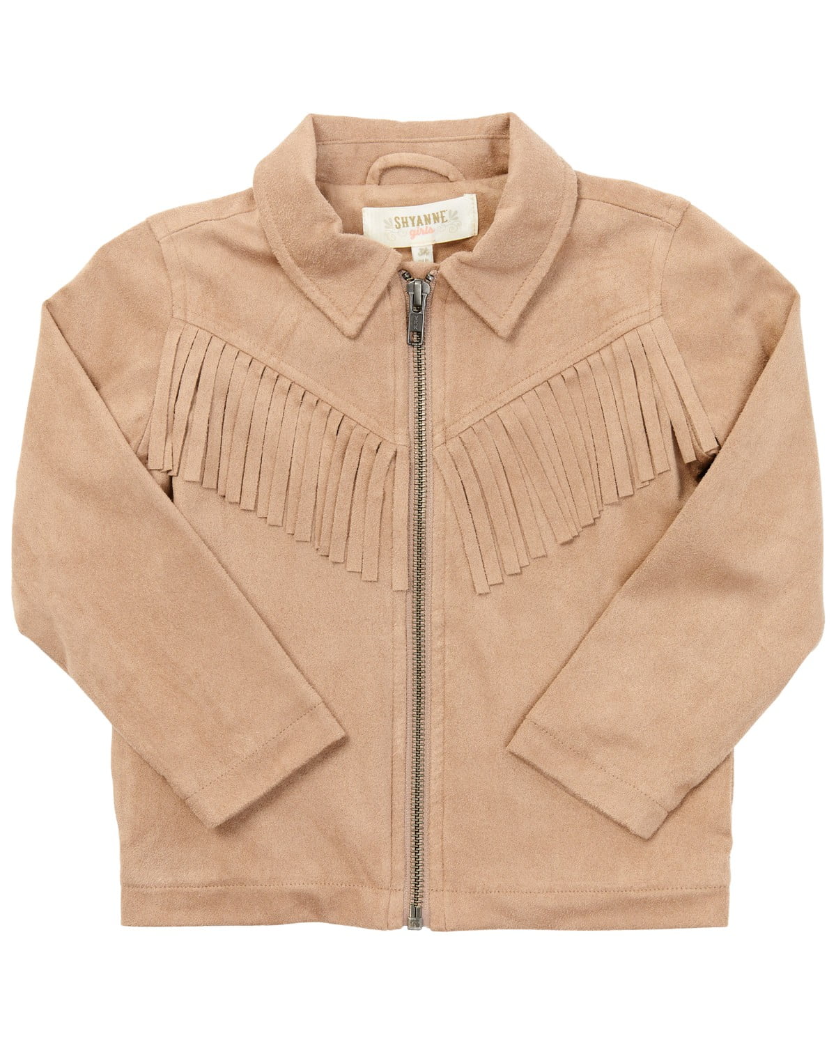 Shyanne Toddler-Girls' Faux Suede Fringe Jacket - STFA23O65-TAN 2T ...