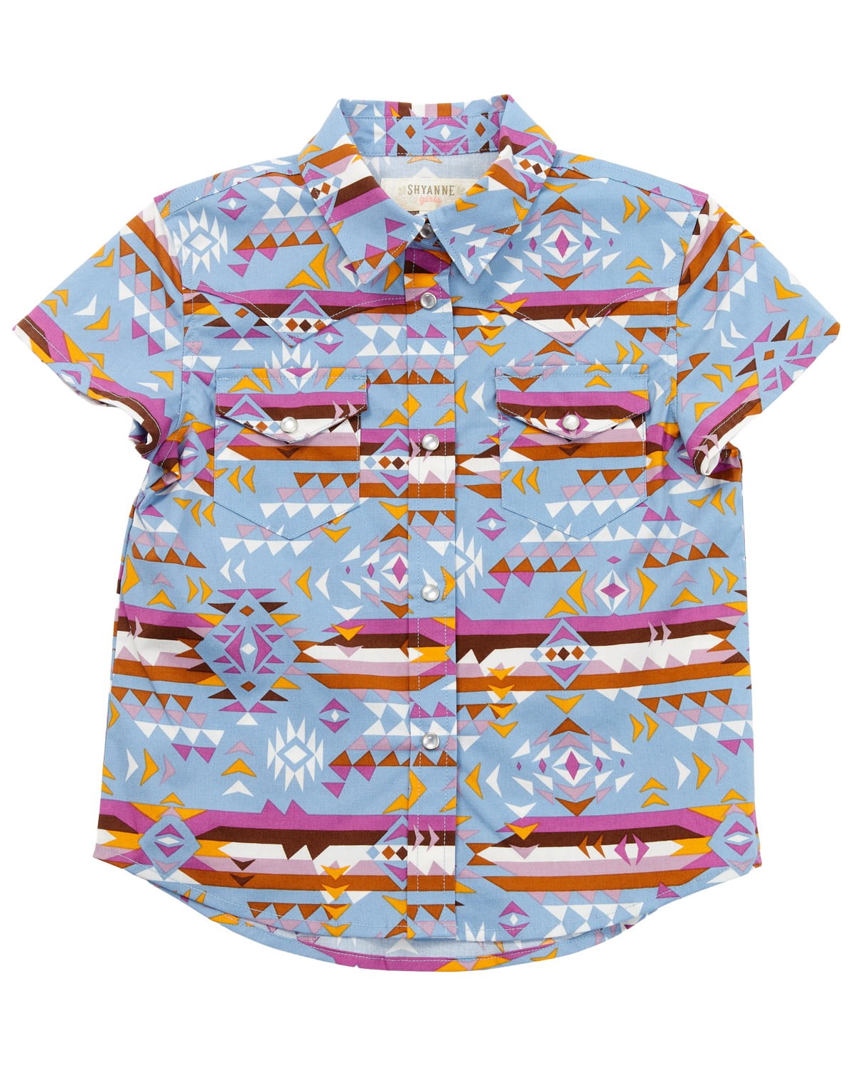 Shyanne Toddler-Girls' Southwestern Print Short Sleeve Pearl Snap ...
