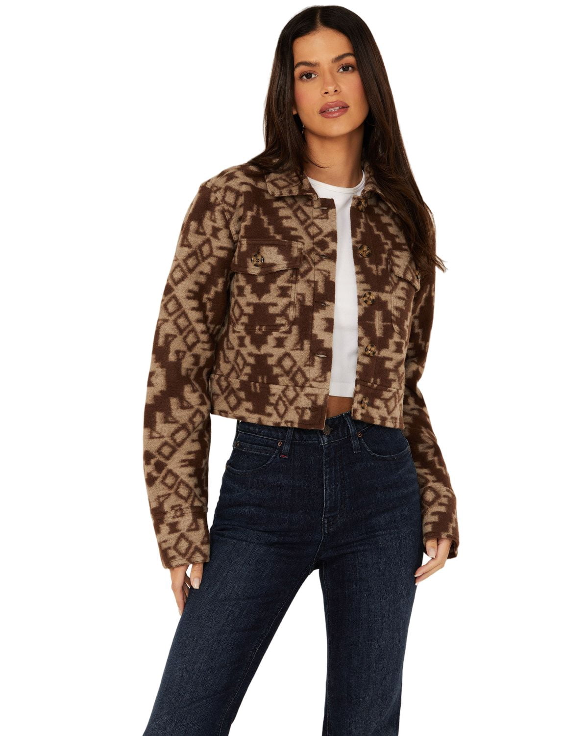 Shyanne Women's Cropped Southwestern Print Jacket - SWHO23O3 US ...