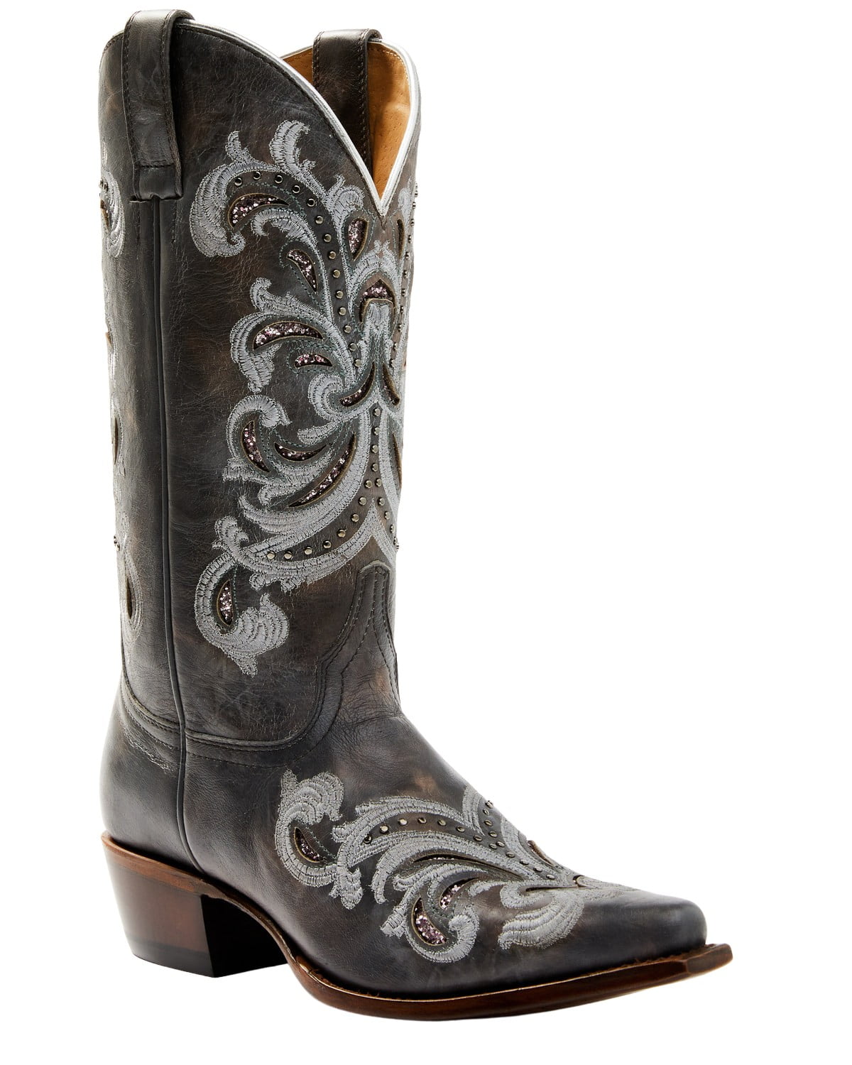 Shyanne Women's Iona Floral Studded Western Boot Snip Toe - BSWSP22L2 8 1/2 M US - Walmart.com