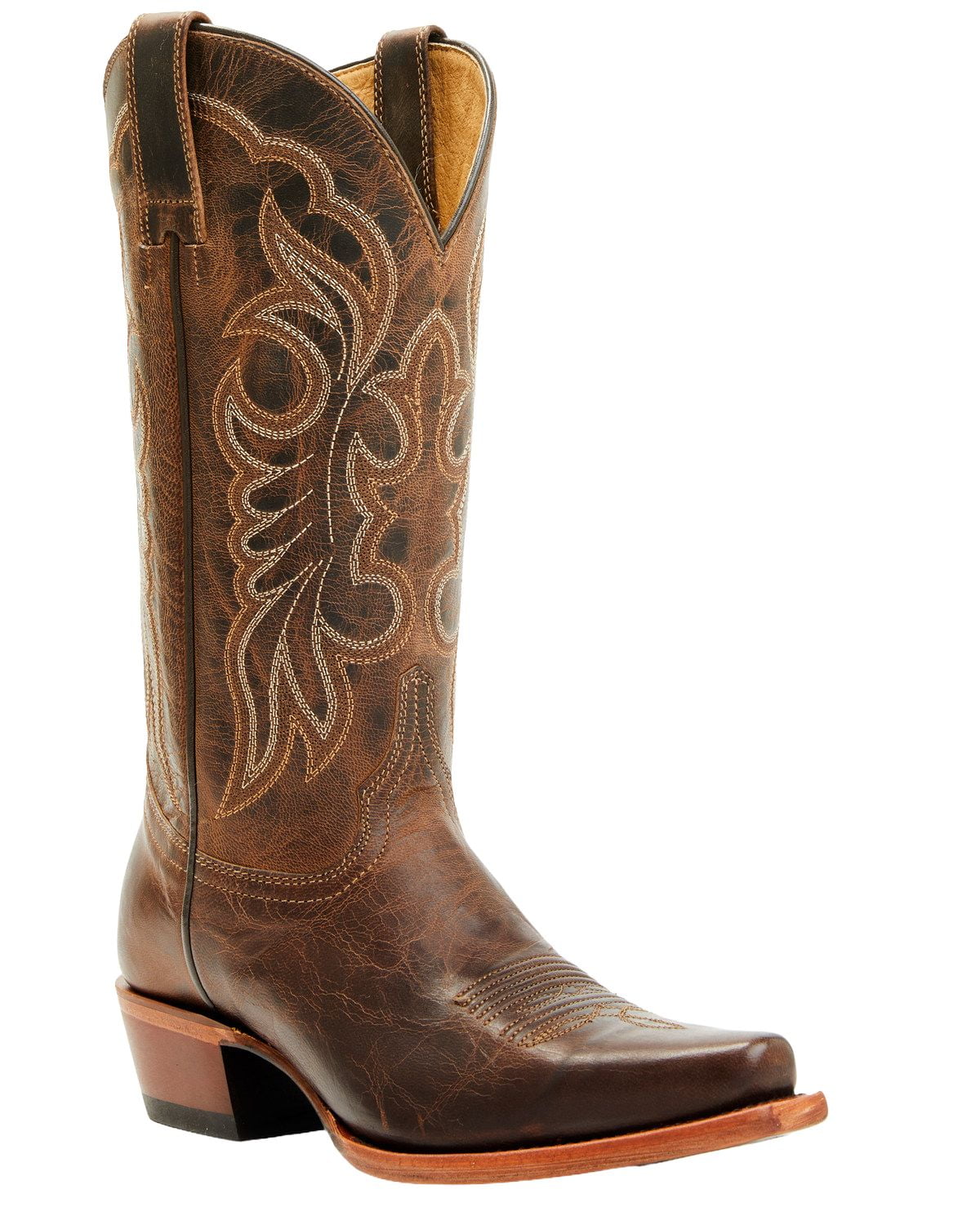Shyanne Women's Loretta 12" Western Boot, Genuine Leather, Snip Toe, Tan, Size 9.5 M US ...