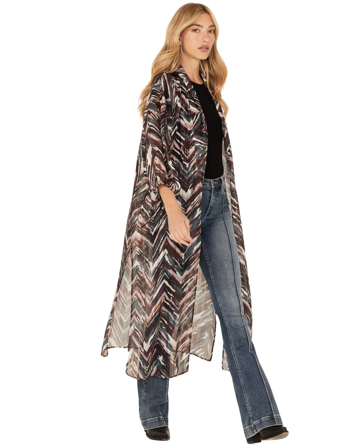 Shyanne Women's Printed Maxi Kimono - SWFA23V59 L XL US - Walmart.com