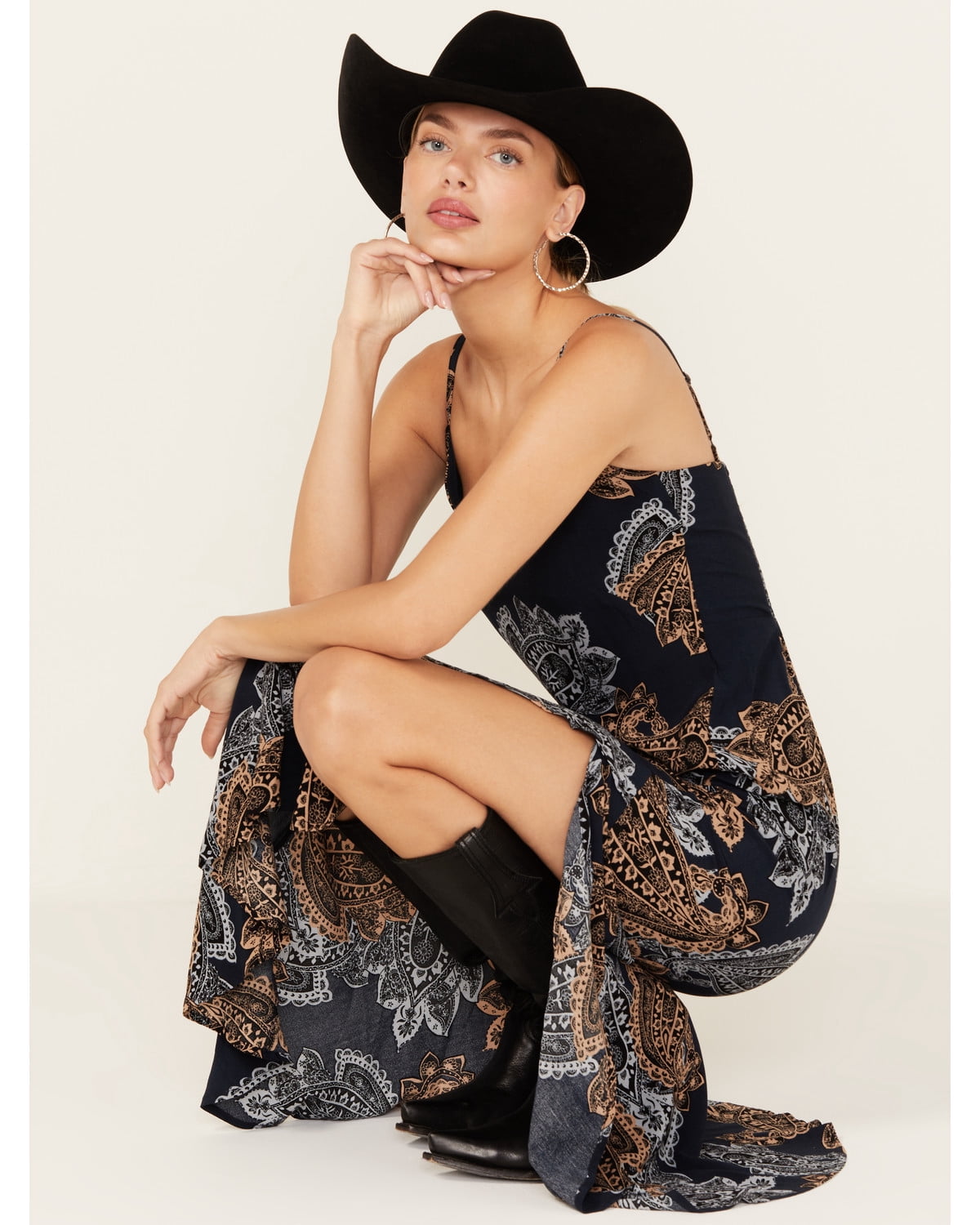 Shyanne Women's Printed Ruffle Flounce Maxi Dress - SWHO24D27-IND XX ...