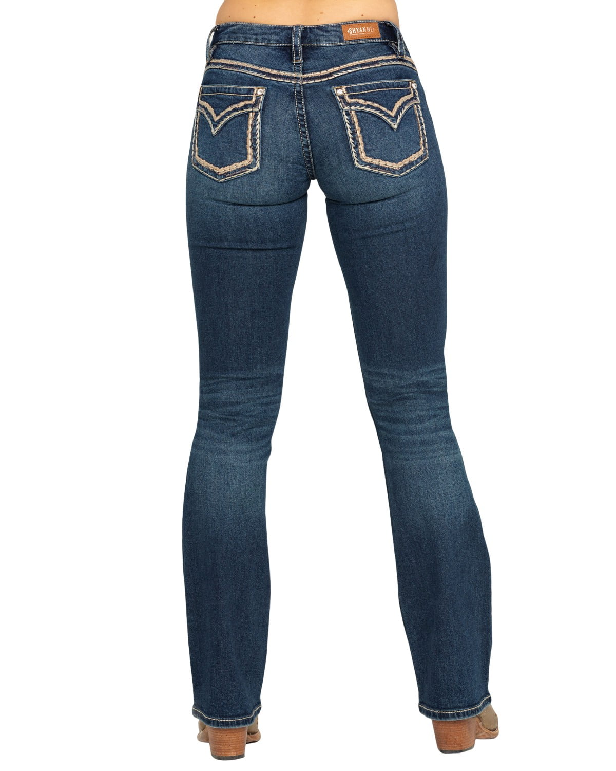 Shyanne Women's Scroll Dark Wash Bootcut Jeans - SWHO19J19 29W x 36L ...