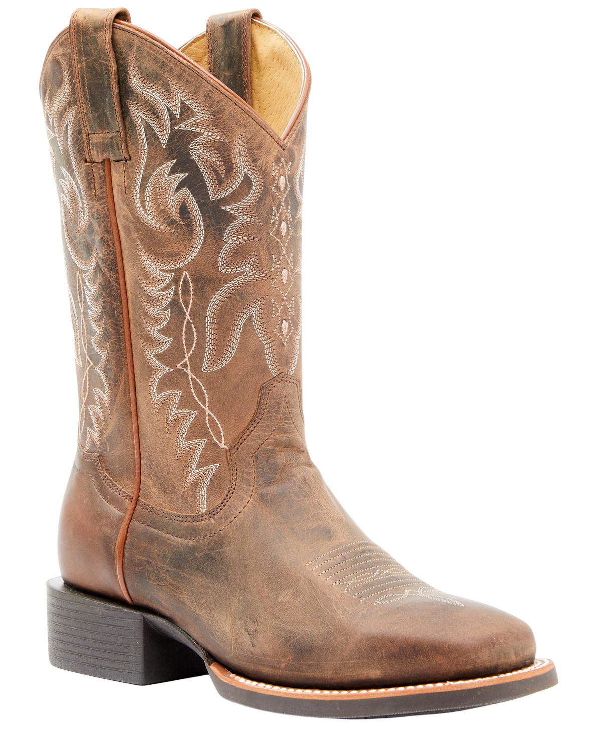 Shyanne Women's Shay Xero Gravity Western Performance Boot Broad Square Toe Brown 11 M US ...