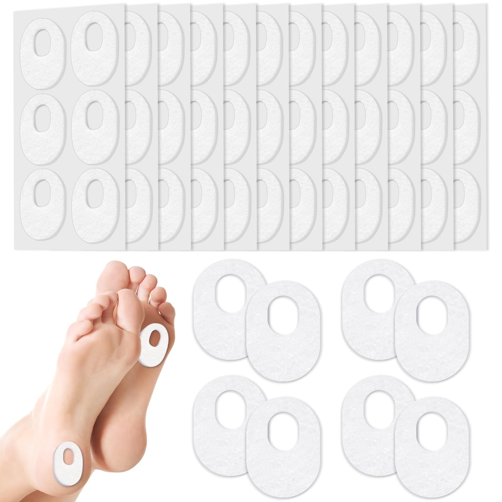 Shynek 72 Pcs Callus Pads for Feet, Soft Felt Callus Cushions Self ...