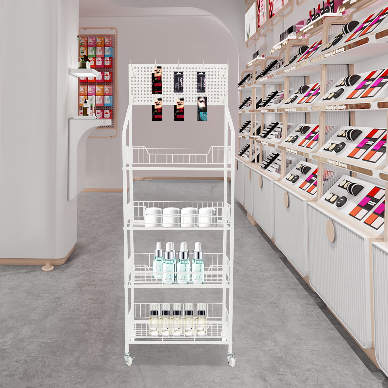 Shzicmy 4 Tier Retail Display Rack Stand Snack Candy Display Organizer ...