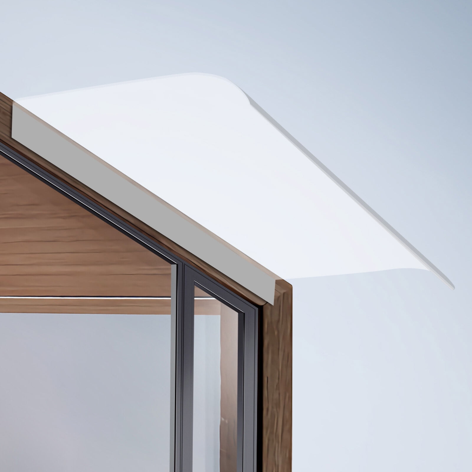 Shzicmy Clear Awning Canopy Rain Snow Protection For Front Door/porch ...