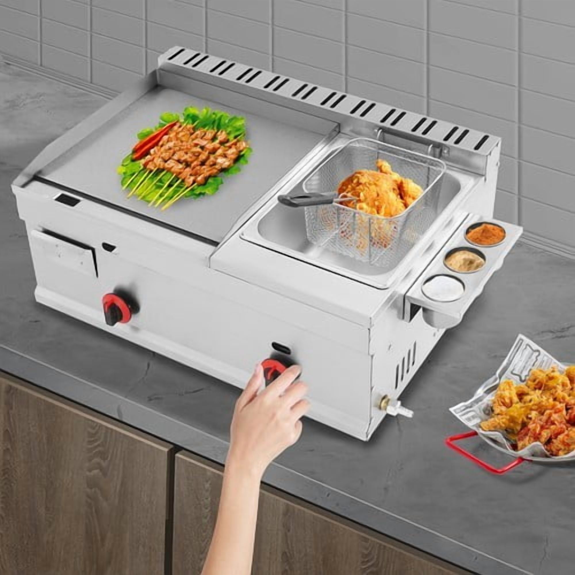 Shzicmy Commercial Deep-frying Machine Large-capacity with Grill ...