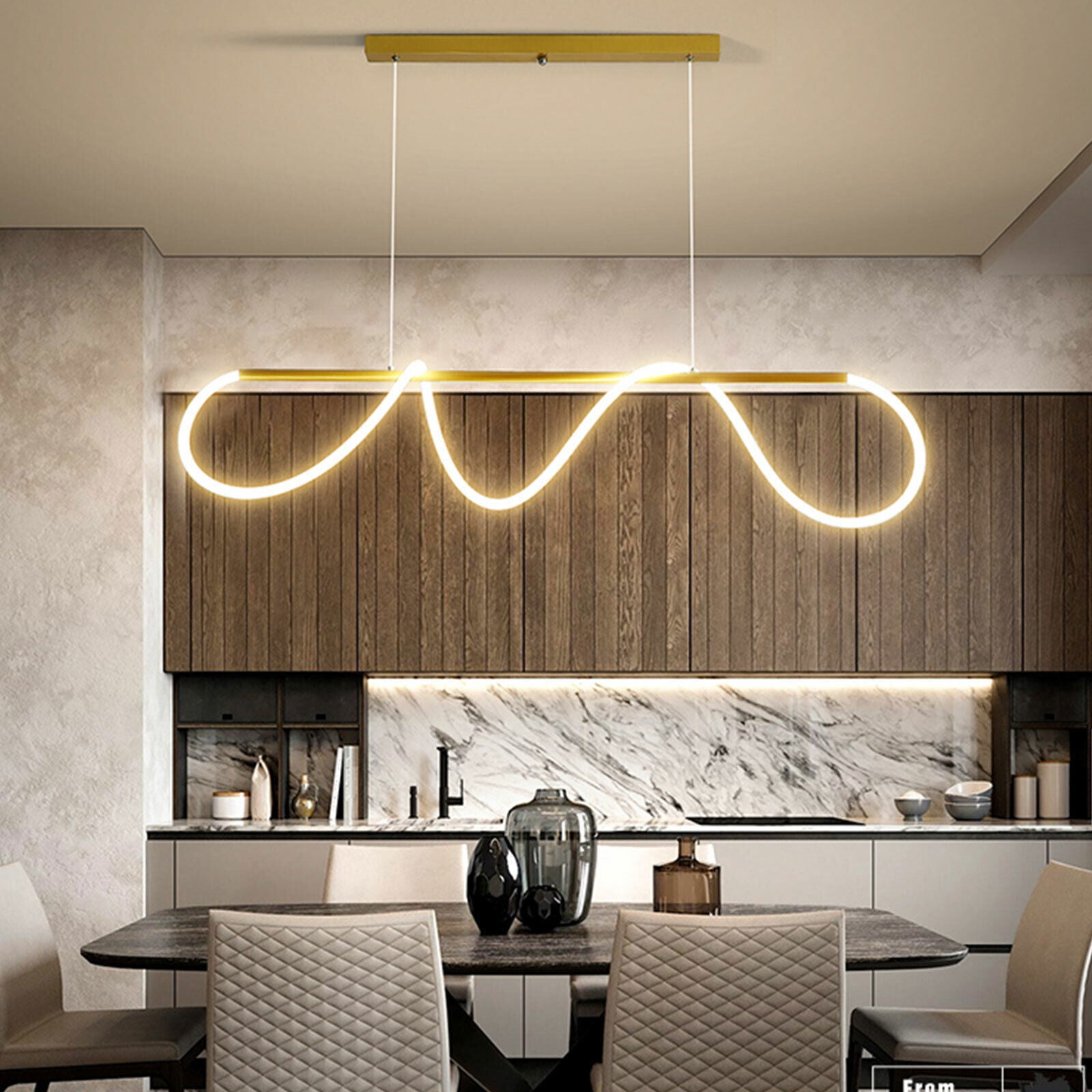 Shzicmy Modern LED Gold Pendant Light - Walmart.com