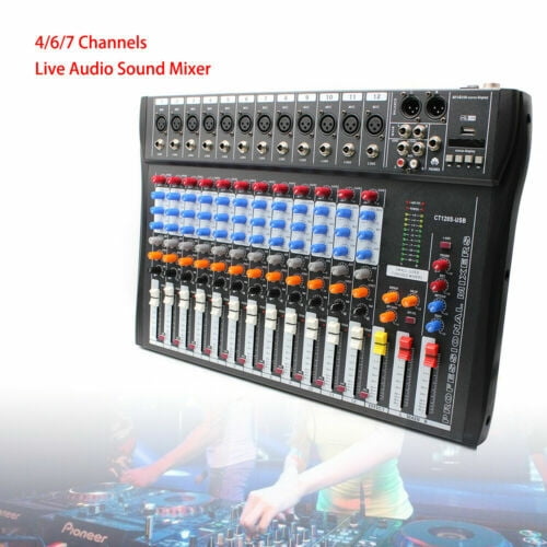 Shzicmy New 12 Channel Live Studio Audio Mixer Mixing Console USB Sound ...