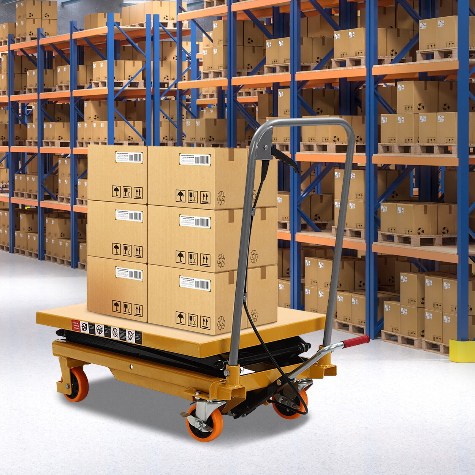 Shzicmy Single Scissor Hydraulic Lift Table, With Locking Wheels For ...