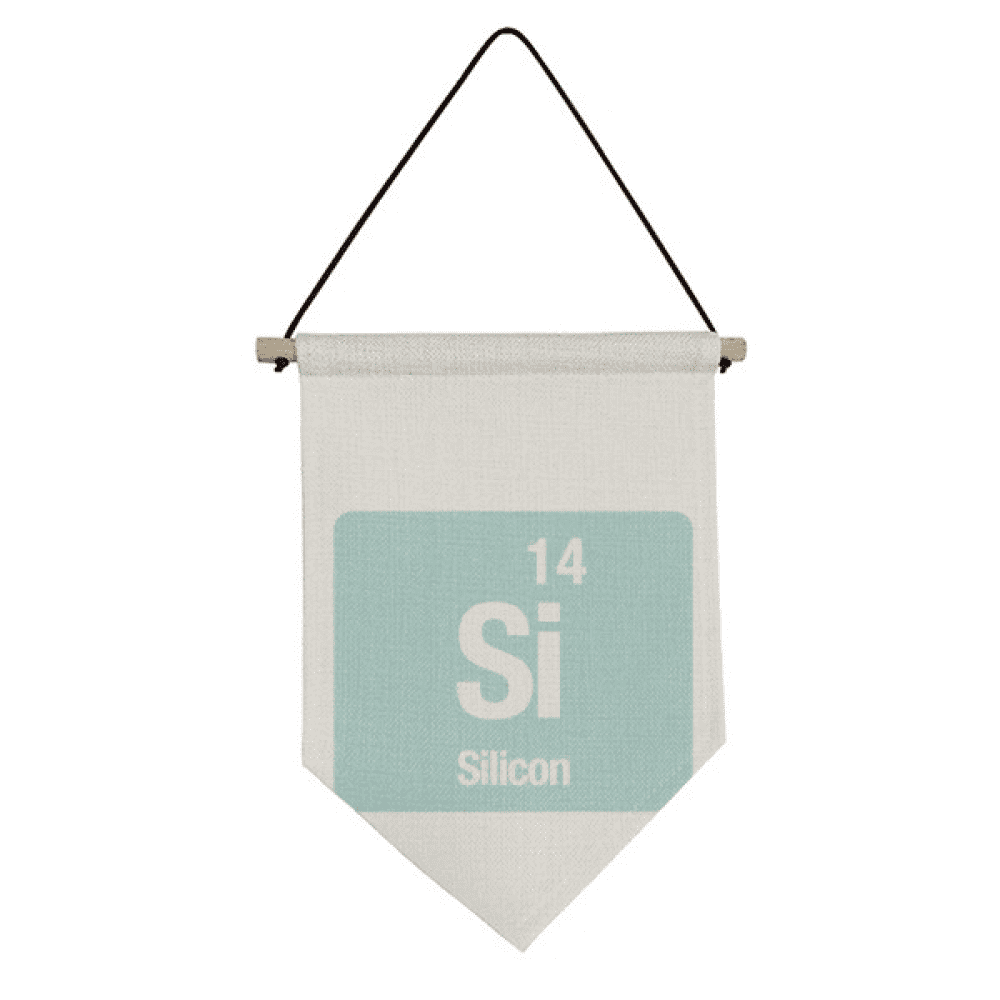 Si Silicon Checal Element Science Canvas Flag Hanging Wall Art Decor ...