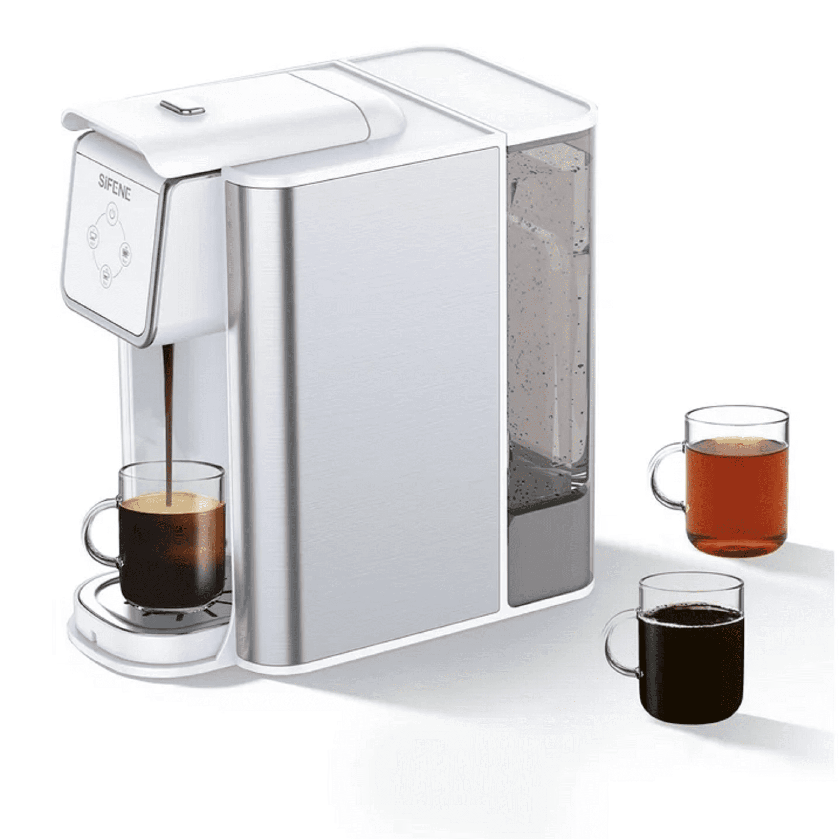 SIFENE KC101 3-in-1 Single Serve Coffee Maker, White - Walmart.com
