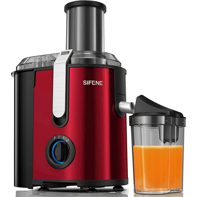 "SiFENE 800W Juicer, Centrifugal Extractor, Wide 3.2"" Feed, 3-Speed ...