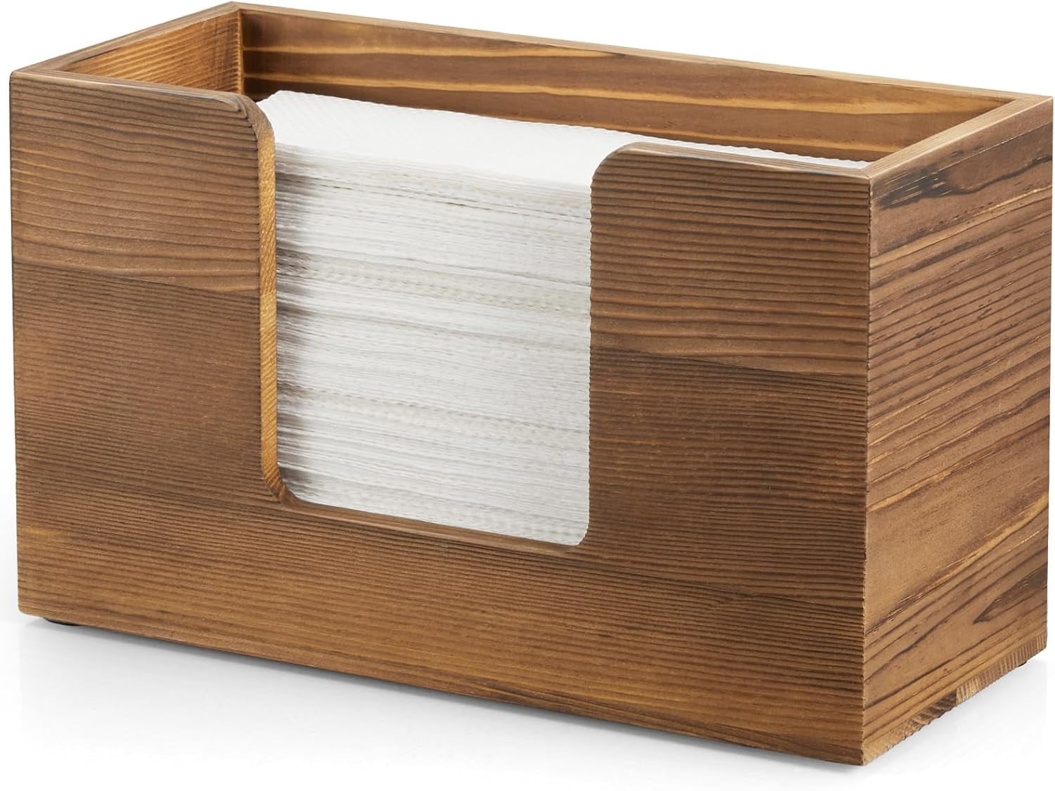 SiGuang Paper Towel Dispenser Countertop, Burnt Wood Bathroom/Kitchen ...