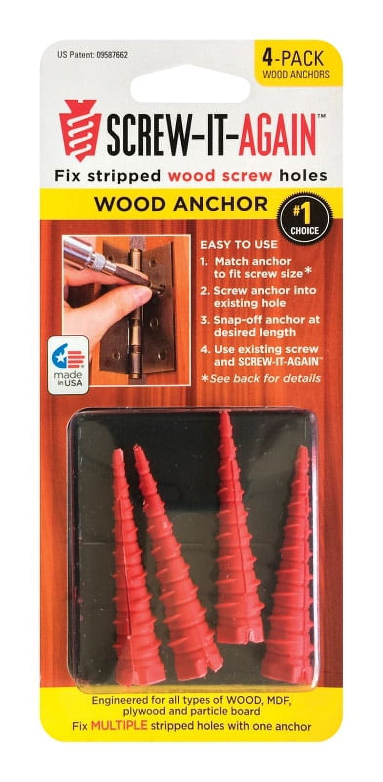 Sia Wood Anchor - 4 Pack - Walmart.com