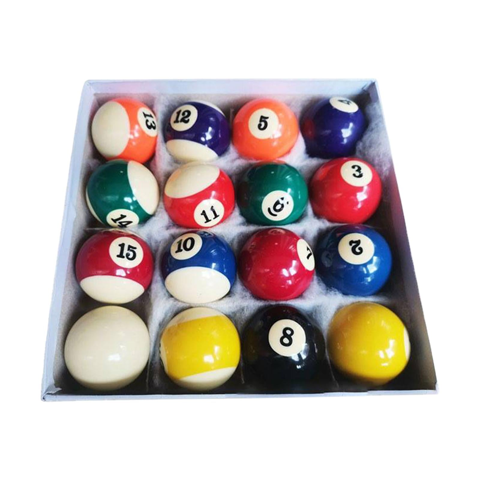 SiaBiced 16 Piece Billiard Ball Set, Complete 16 Piece Resin American ...