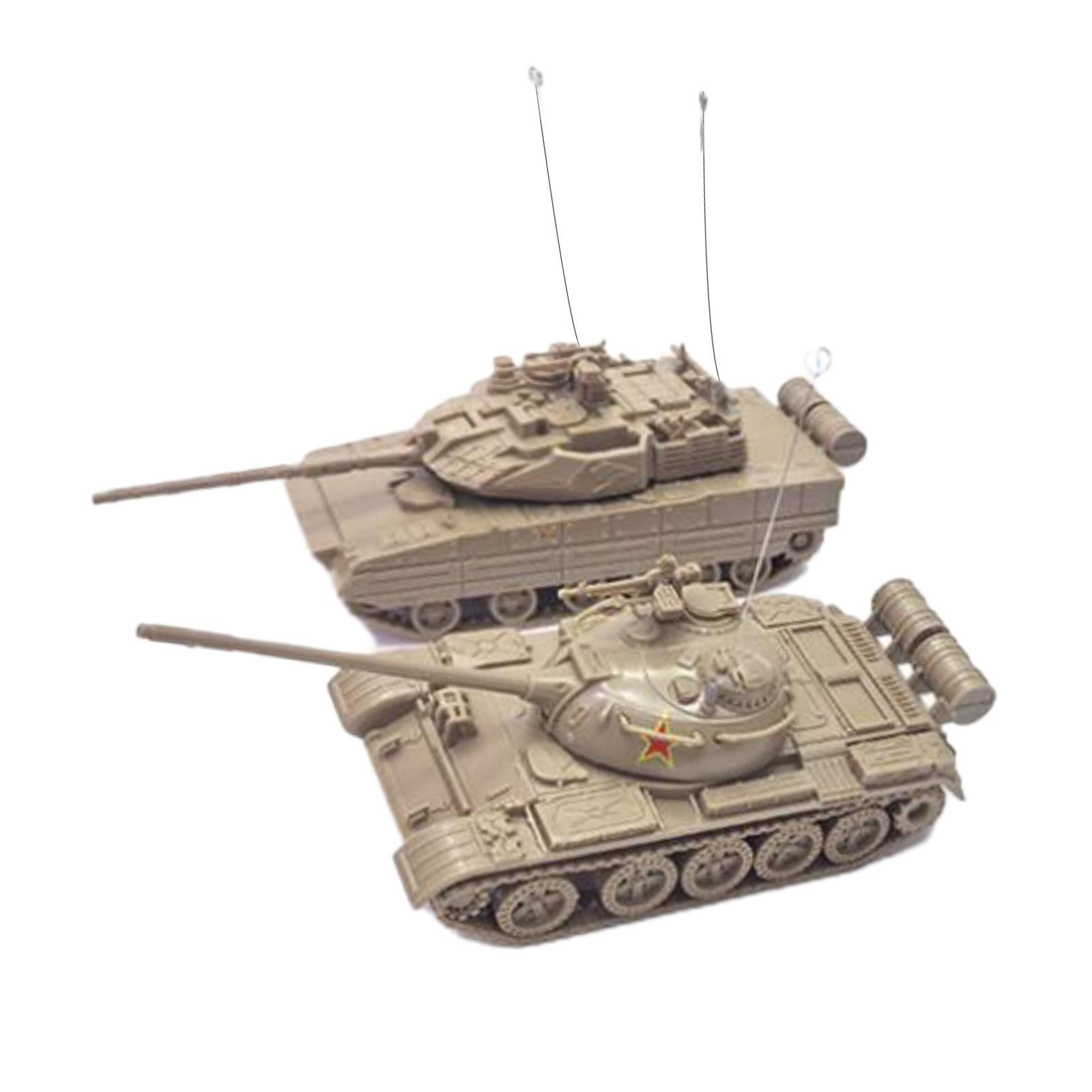 SiaBiced 2 Pieces 1/72 Heavy Tank Model Craft Building Model Miniature ...