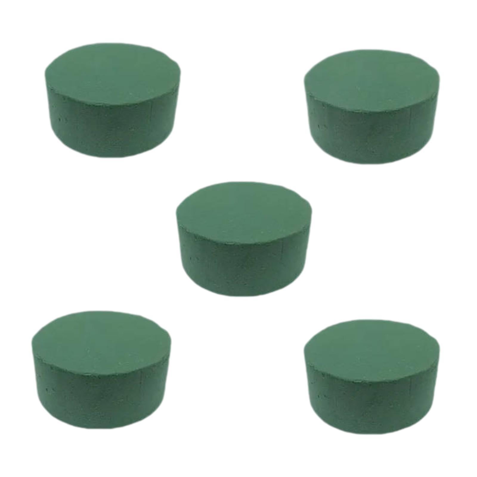 SiaBiced 5 Pieces Green Floral Foam Round Dry and Wet Floral Foam Foam ...