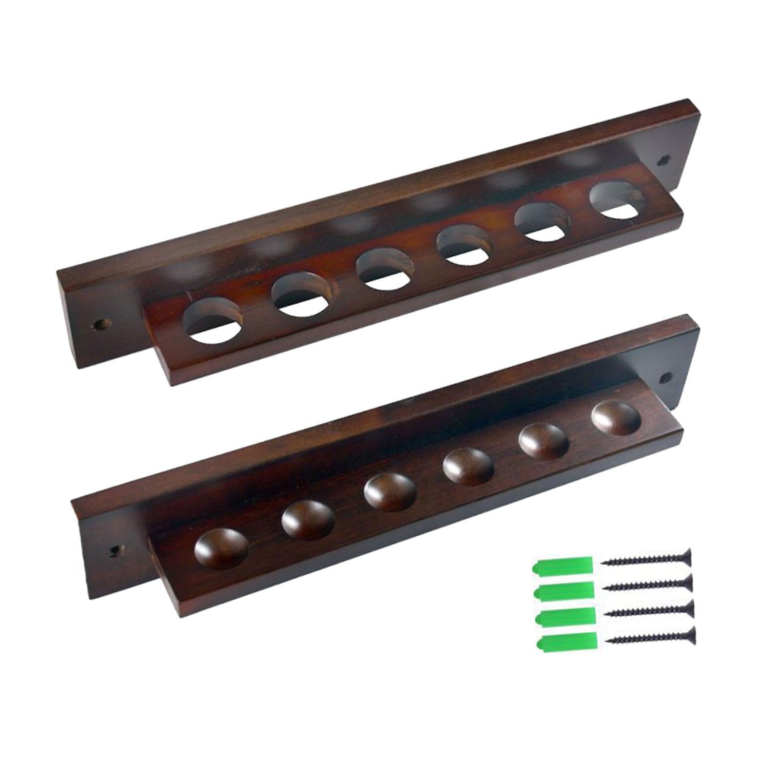 SiaBiced 6 Pool Cue Wall Rack Wall Mount Cue Rack Billiard Cue Rest ...