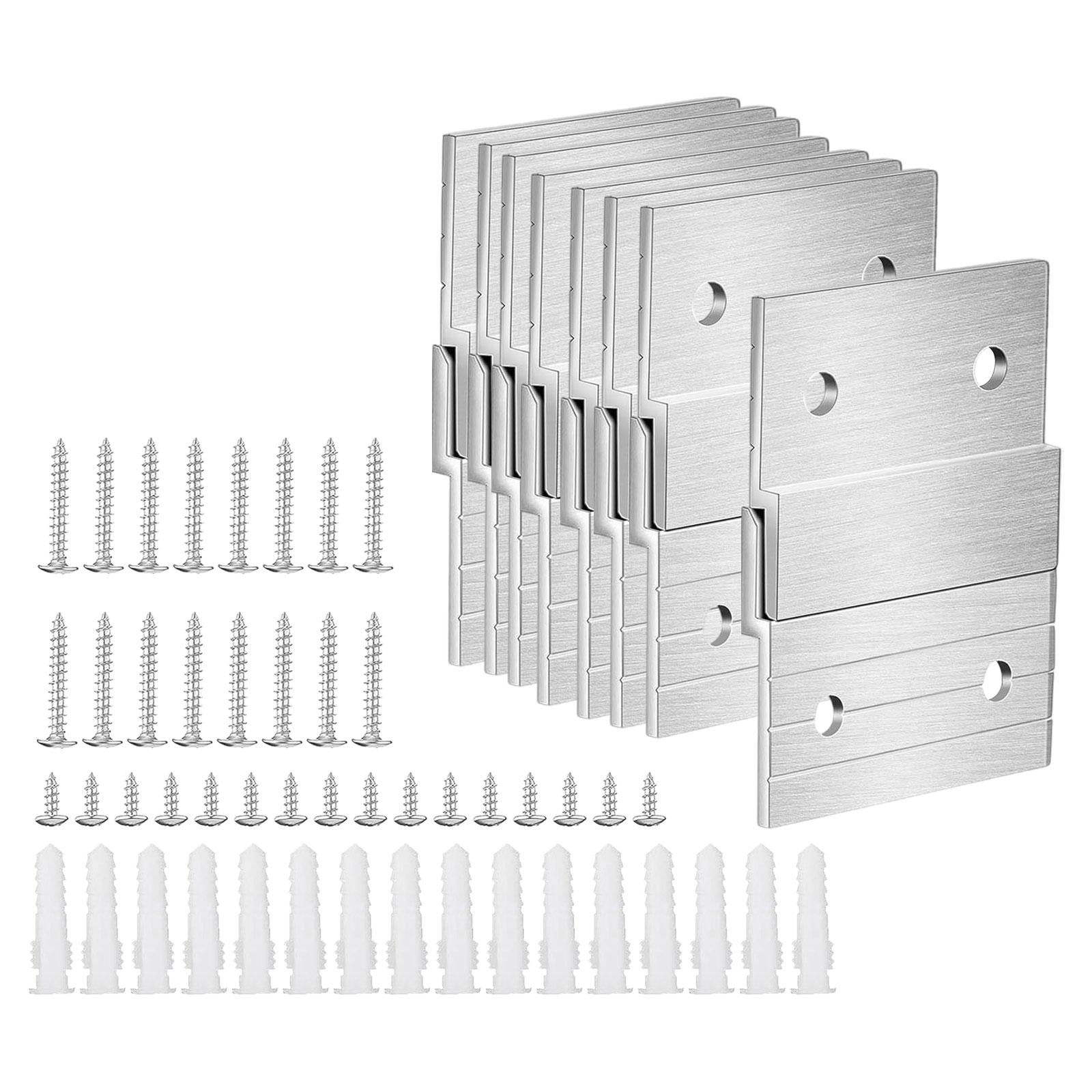SiaBiced 8 Pairs French Cleat Picture Hanger Hardware Set Sturdy with ...