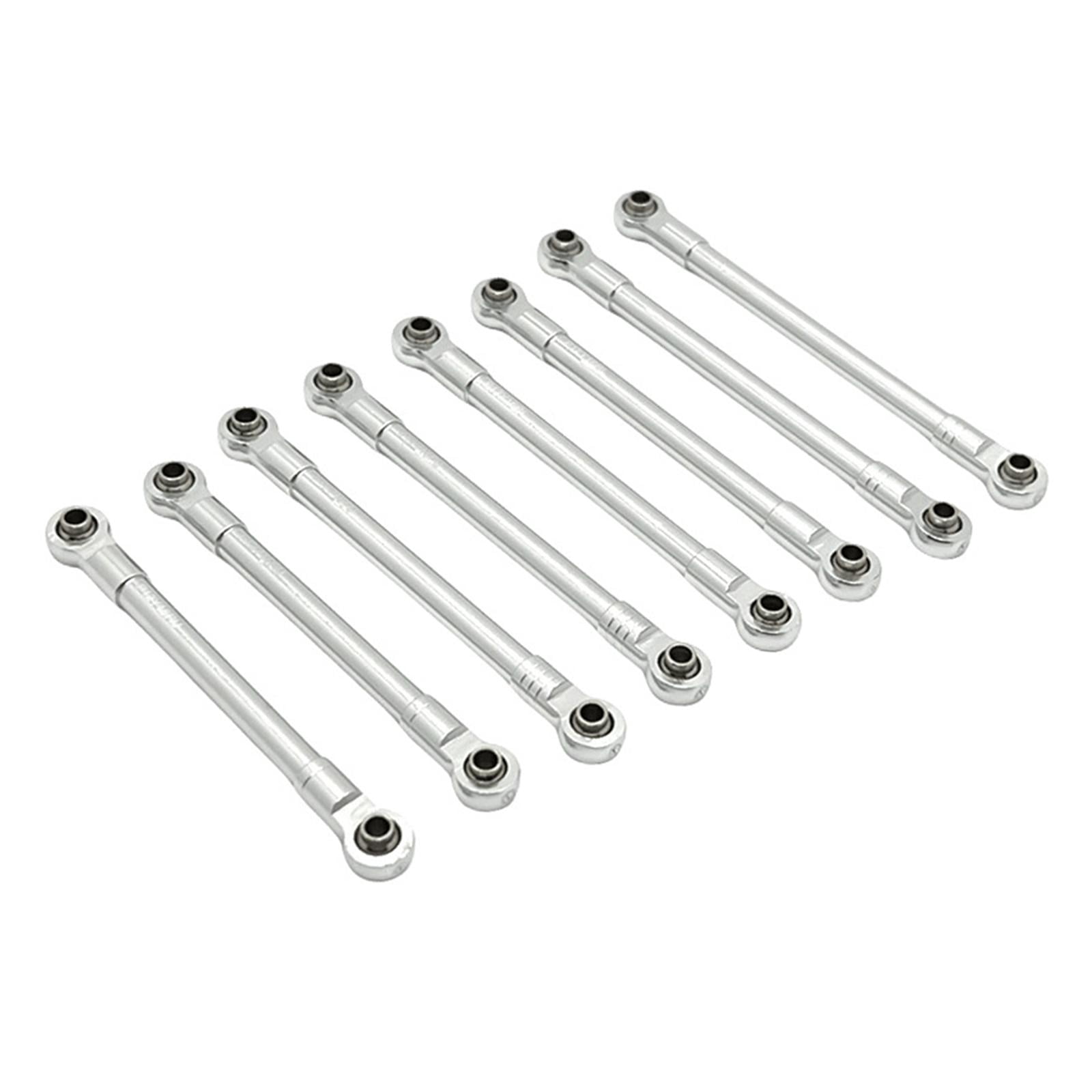 SiaBiced 8 Pieces RC Car Chassis Fixing Linkage Rod Professional Metal ...