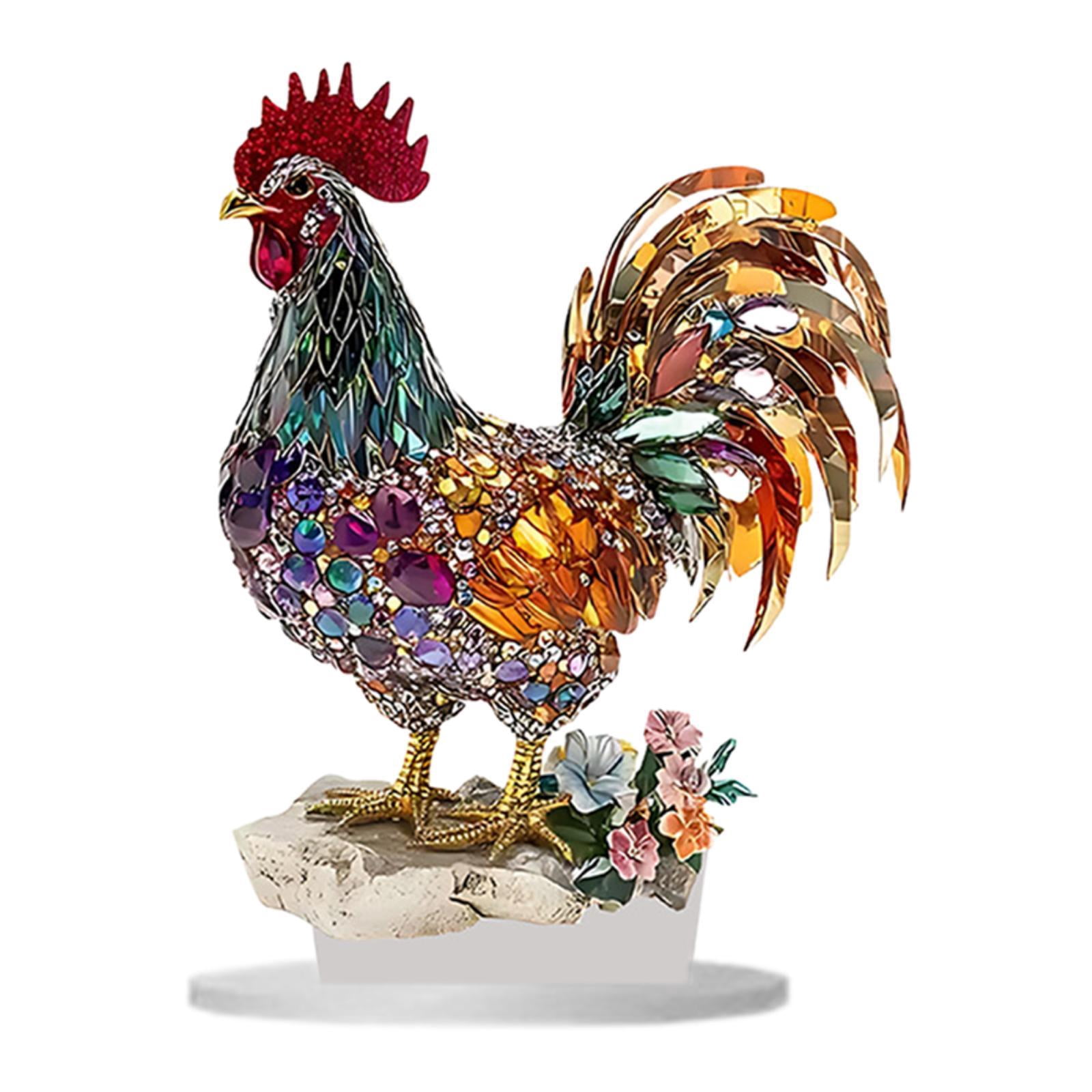 SiaBiced Acrylic Chicken Decor Desktop Display 2D Flat Installation ...