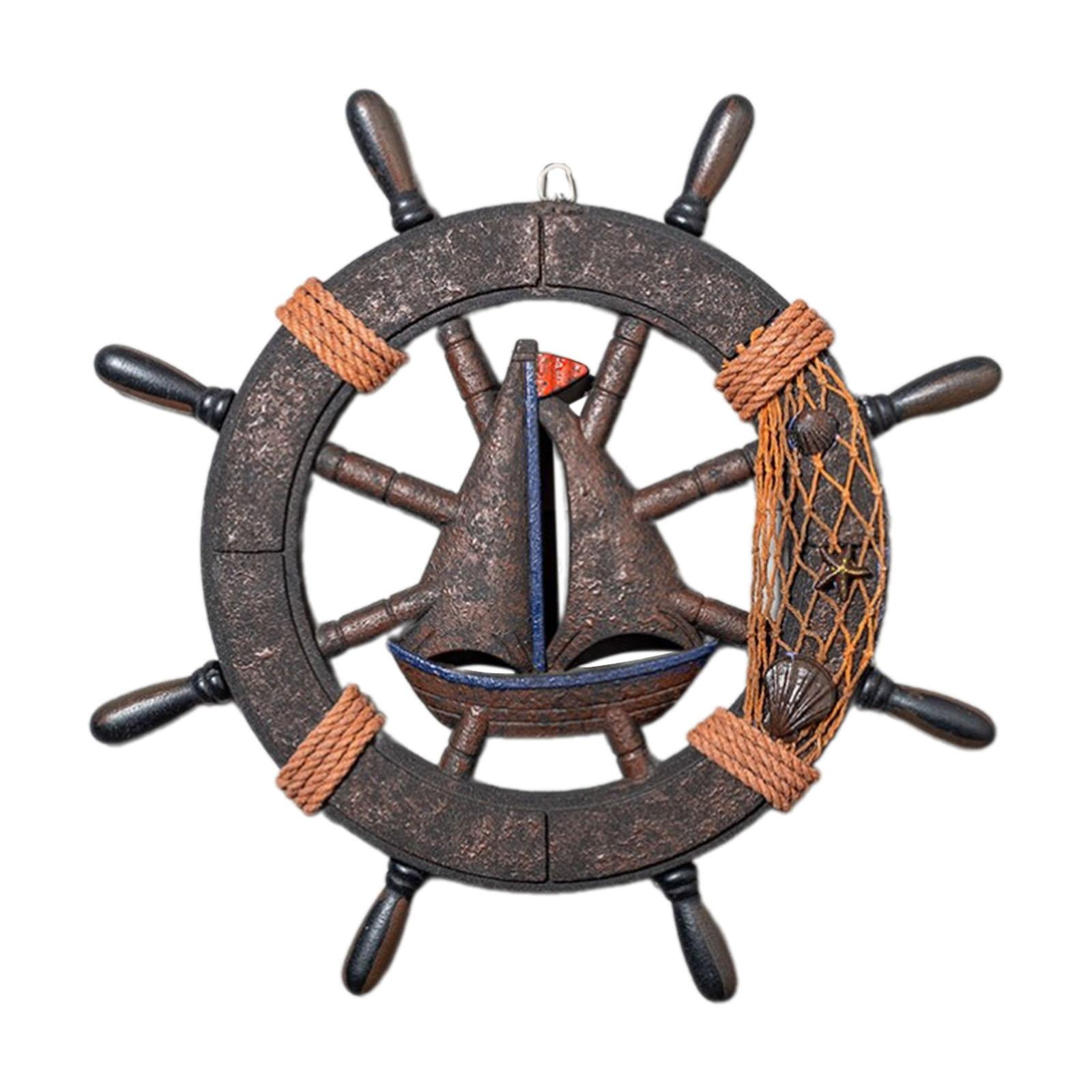 SiaBiced Boat Rudder Wall Art Decor, Decorative Nautical Wheel Prop ...