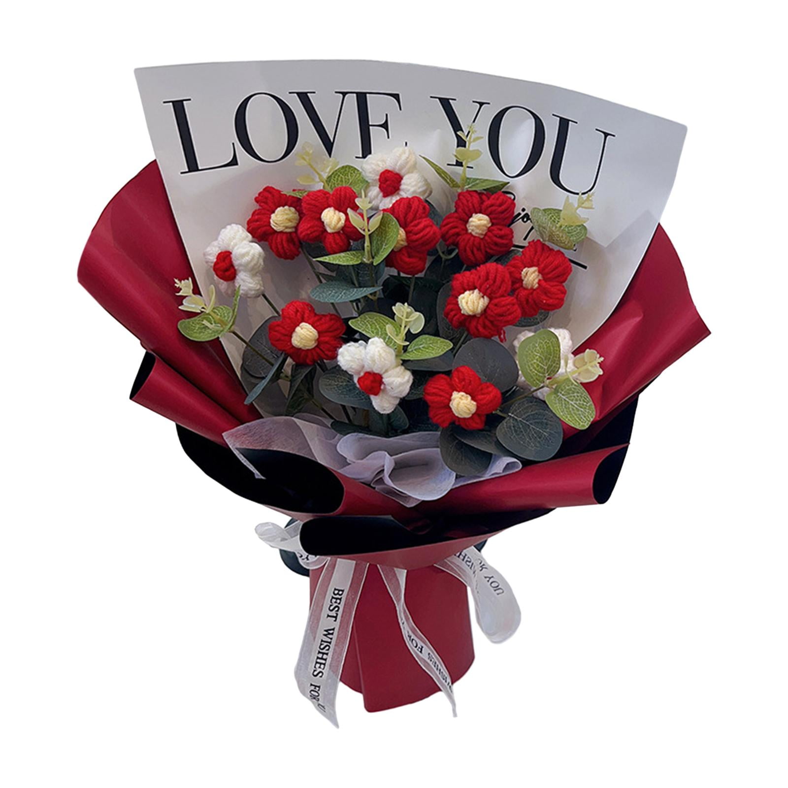 SiaBiced Bouquet of crochet flowers, knitted flowers, gift from ...