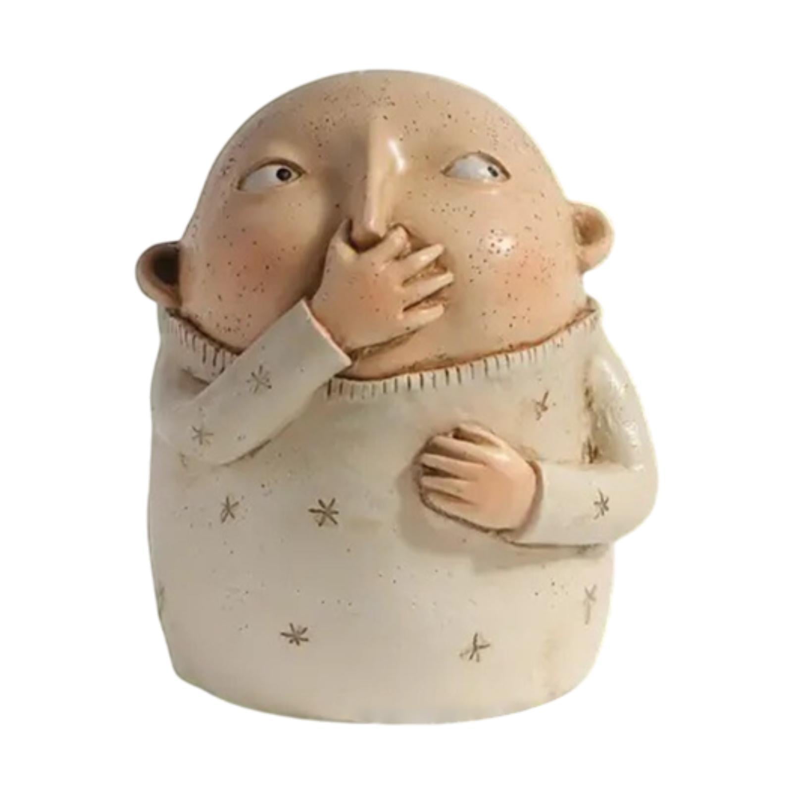 SiaBiced Boy Holding Nose Bathroom Statue Resin Sculpture Crafts Cute ...