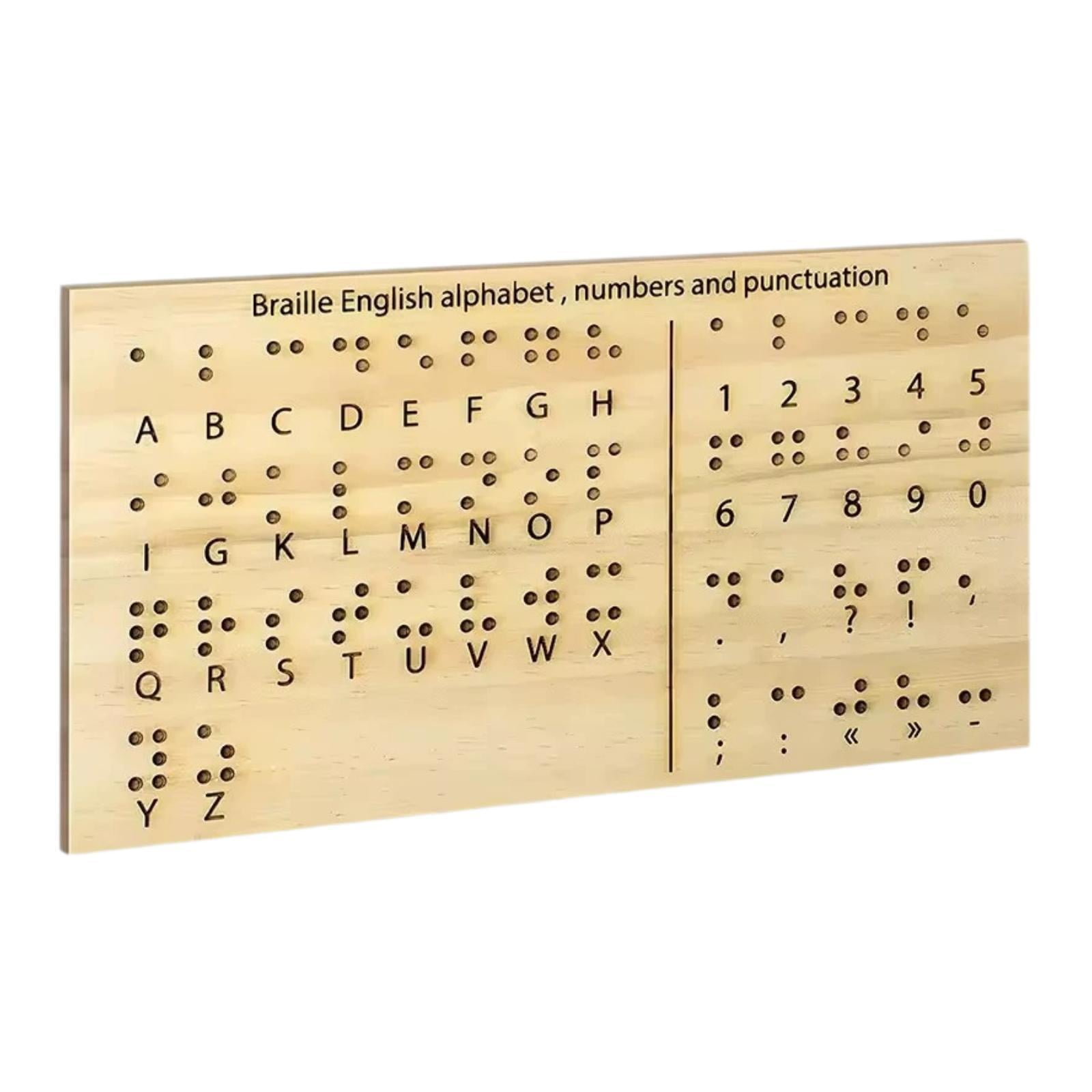 SiaBiced Braille Alphabet and Numbers Board Teaching Tool Educational ...
