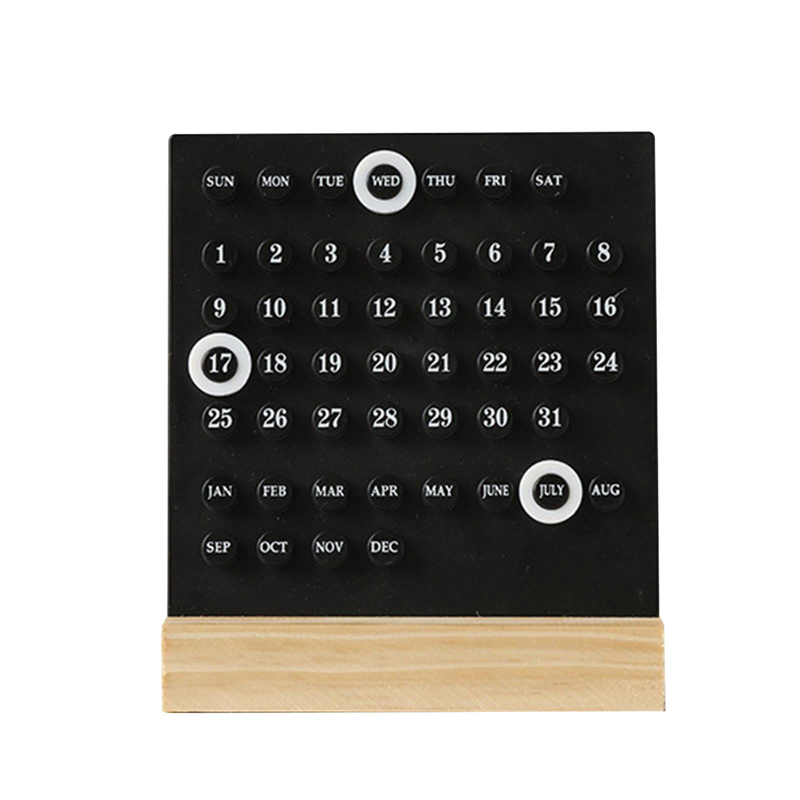 SiaBiced Calendar Desktop Ornaments, Wooden Acrylic Decorations with ...