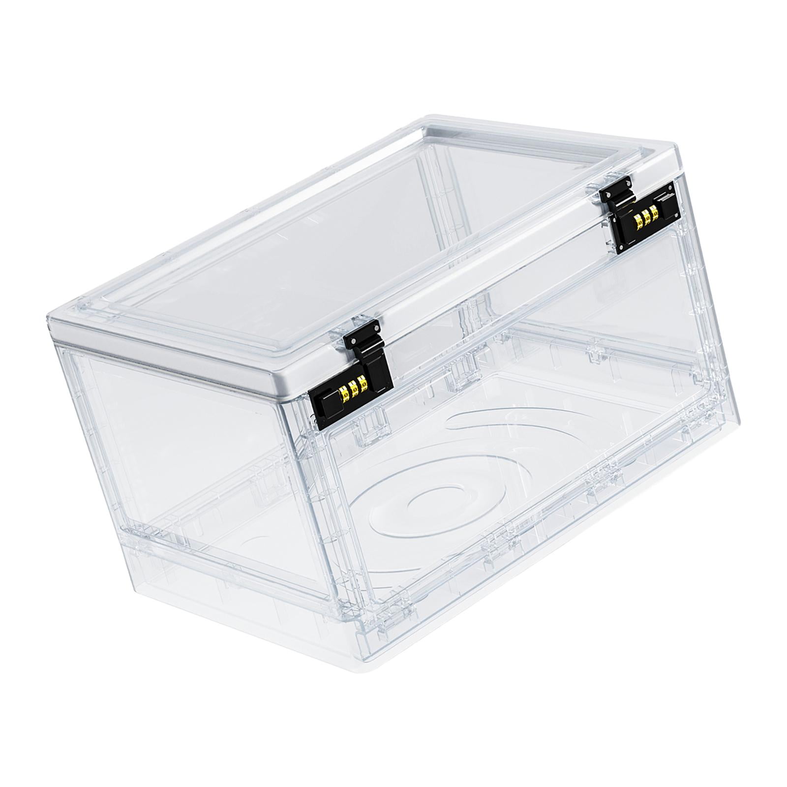 SiaBiced Clear Lockable Storage Box Organiser Containers Utility ...