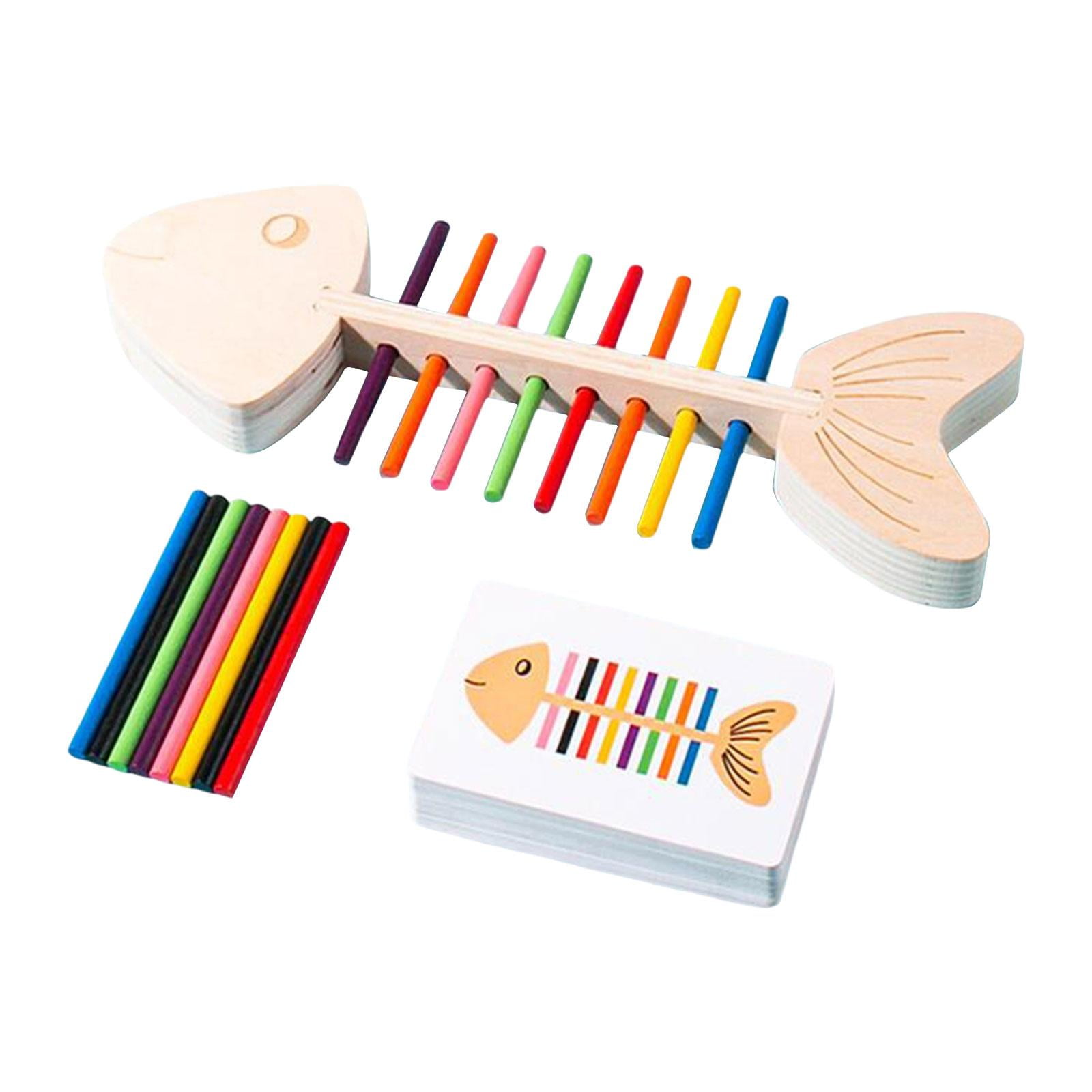 SiaBiced Color Matching for Toddlers Fish Bone Pairing Table Games ...